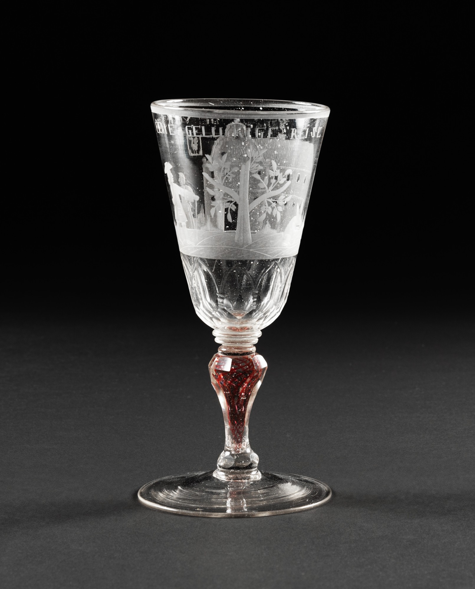 A Dutch engraved wine glass, 18th century | Verre à vin en verre gravé ...