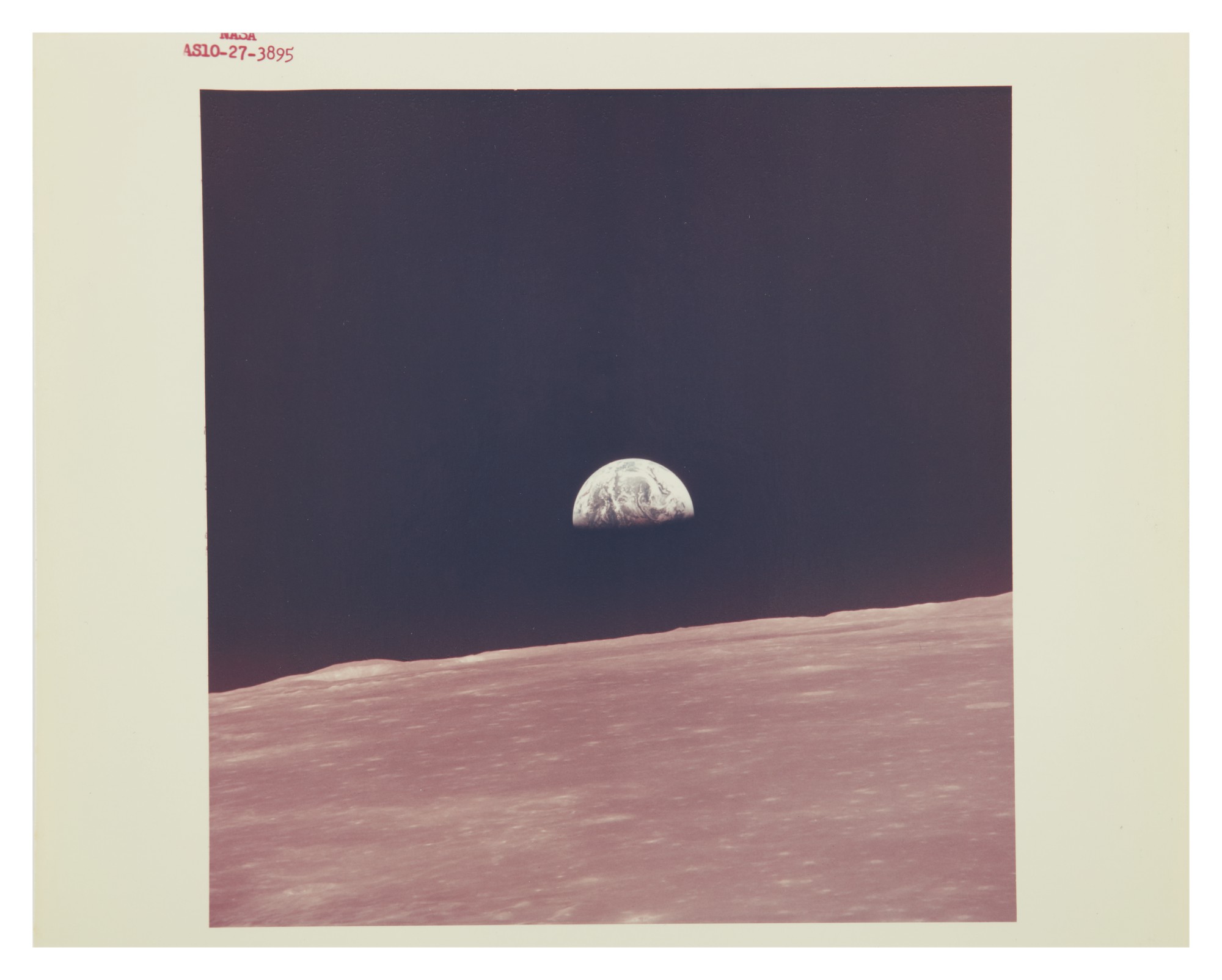 [APOLLO 10] EARTHRISE, AS PHOTOGRAPHED FROM THE APOLLO 10 LM. VINTAGE ...