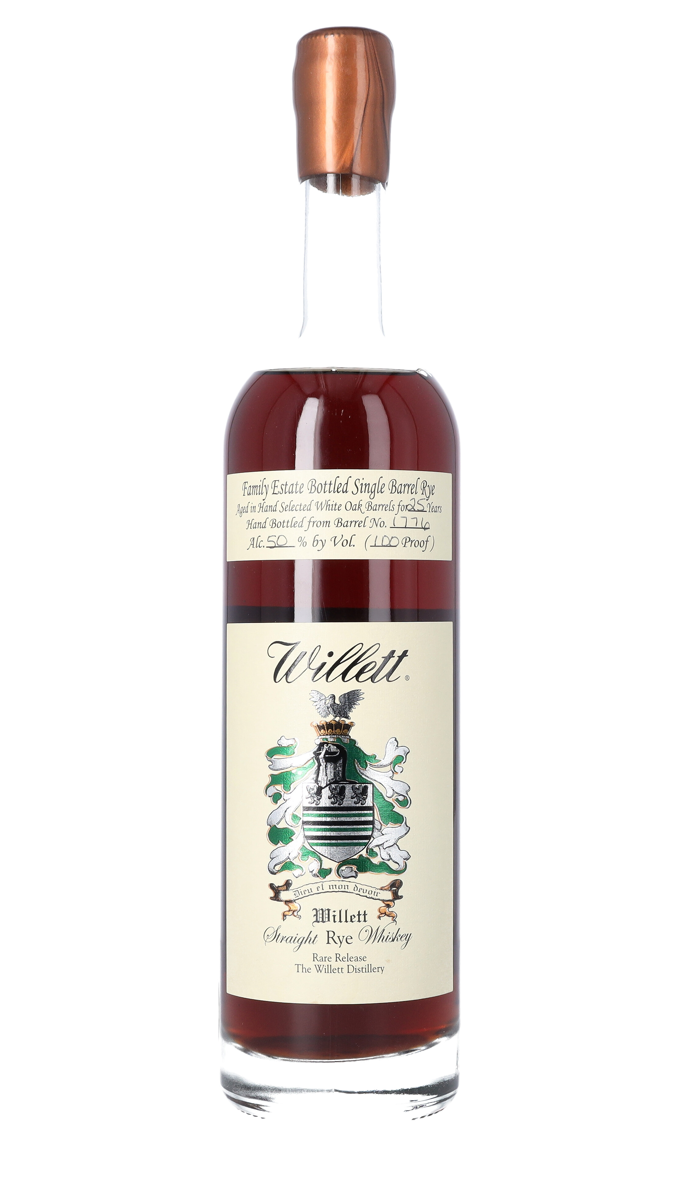 Willett Family Estate Single Barrel Rye 25 Year Old 100 proof NV (1 ...