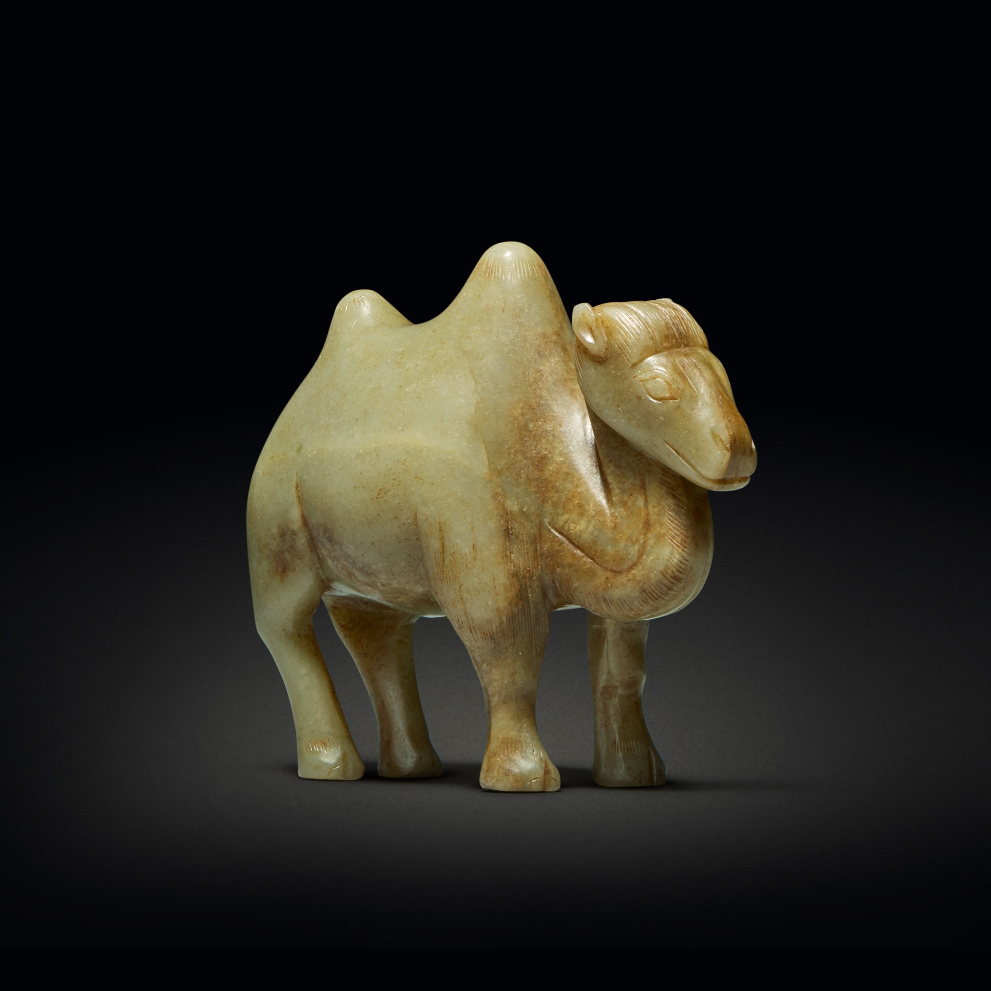 A brown jade figure of a camel, Han dynasty or later | 漢或以後 玉駱駝 ...