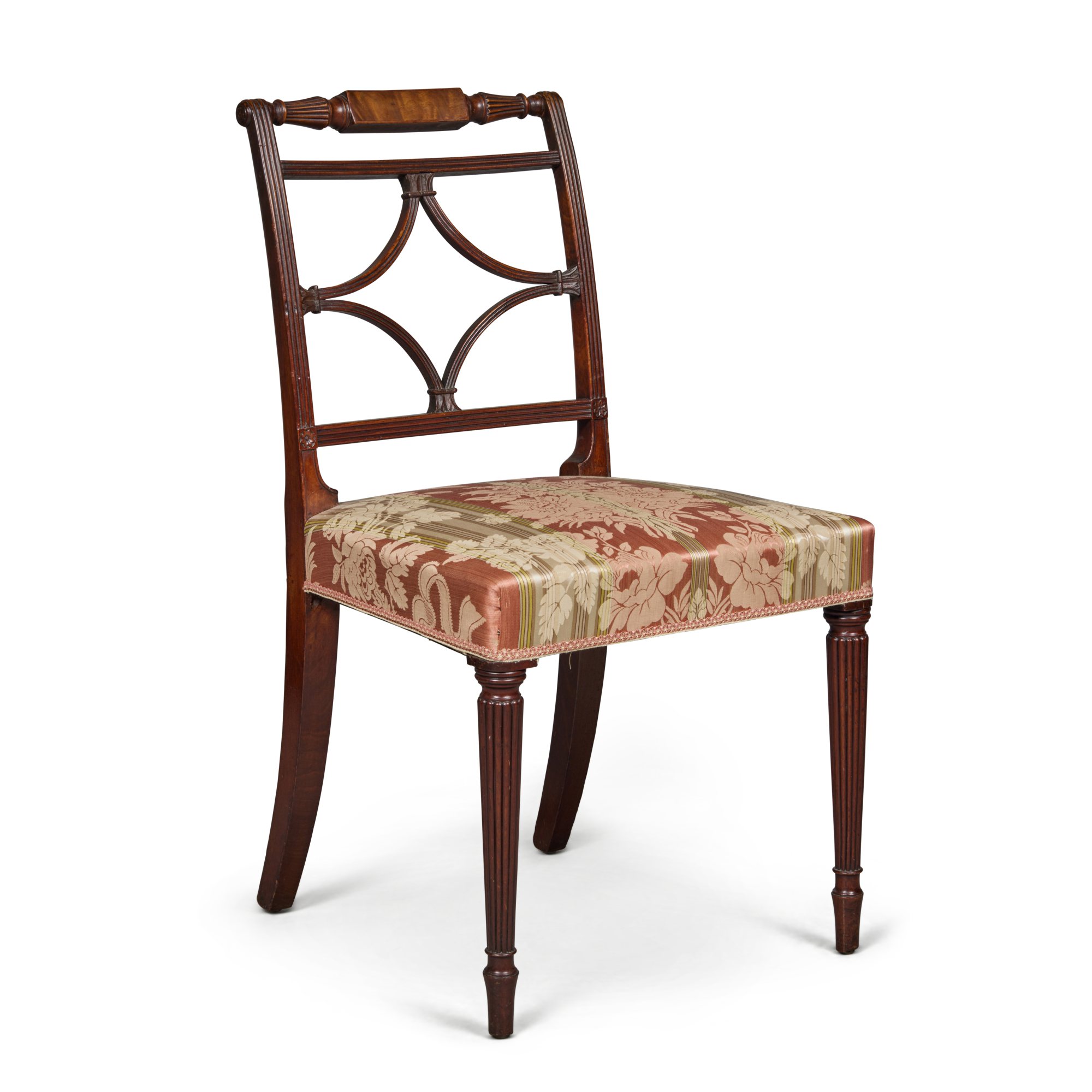 A Very Fine and Rare Federal Inlaid, Carved and Figured Mahogany Side ...