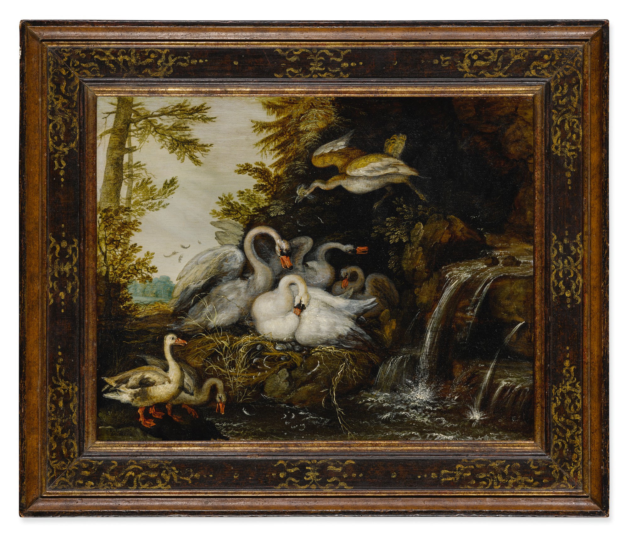 Landscape with swans near a waterfall | Master Paintings Part II | 2021 ...