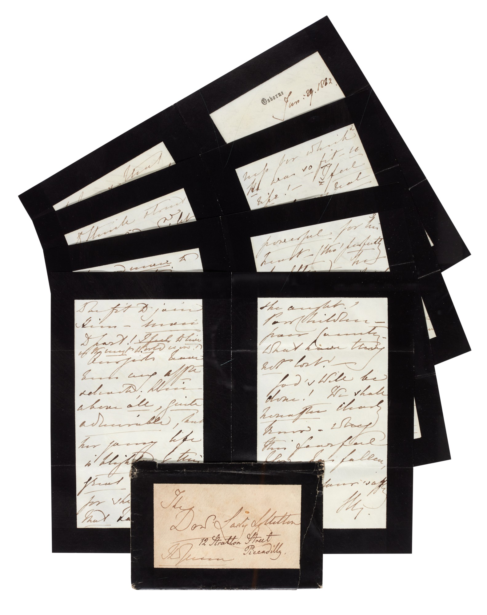 Queen Victoria | Autograph letter signed, on the death of Prince Albert ...