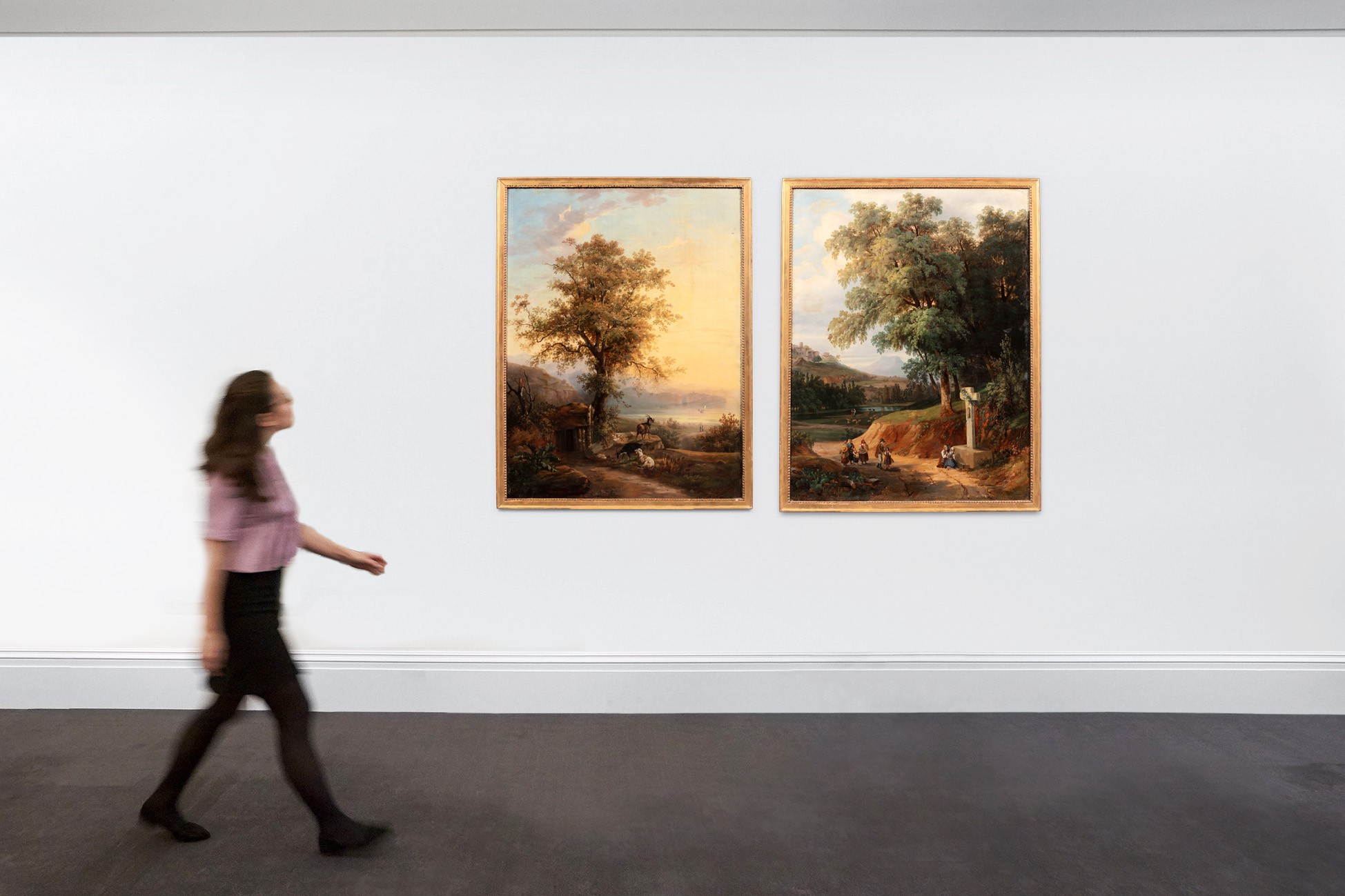 Landscape with goats; Landscape with a calvary | Saint-Calais, un ...