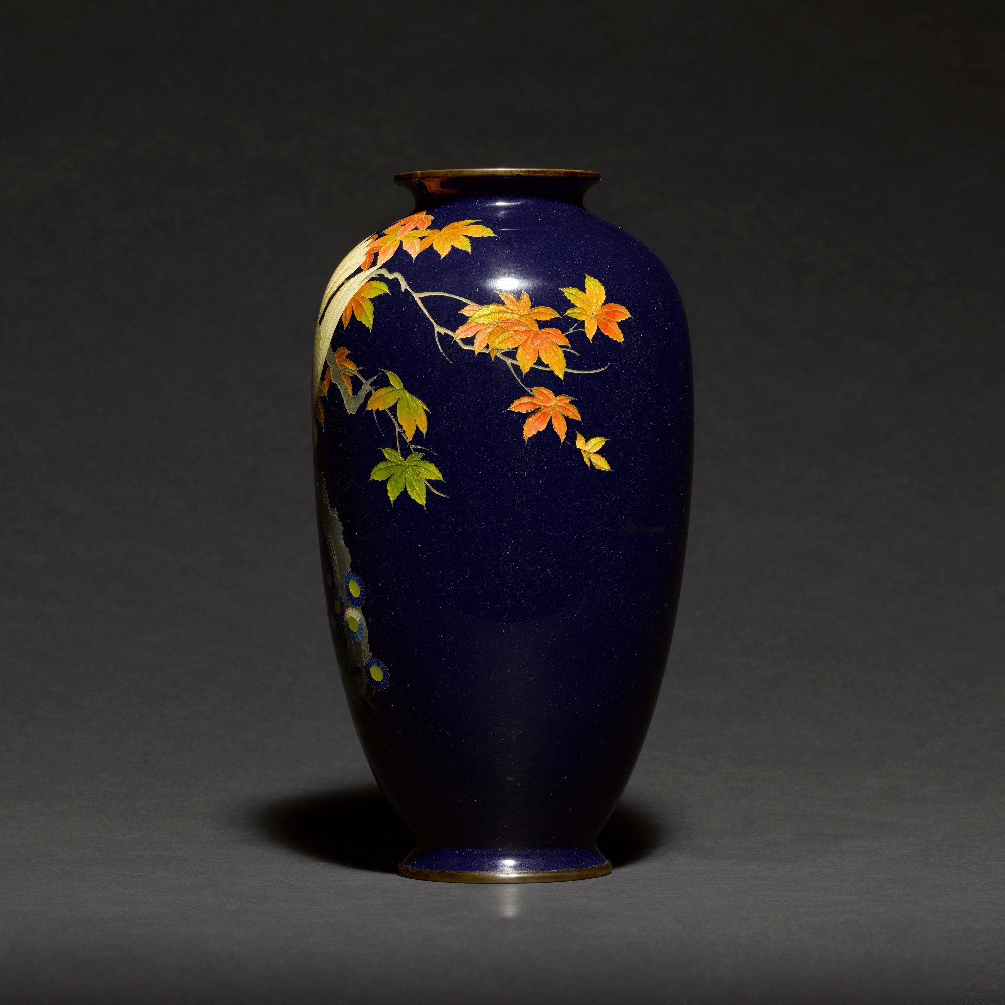 A cloisonné enamel vase | Signed Adachi (Adachi Kinjiro) in hiragana ...