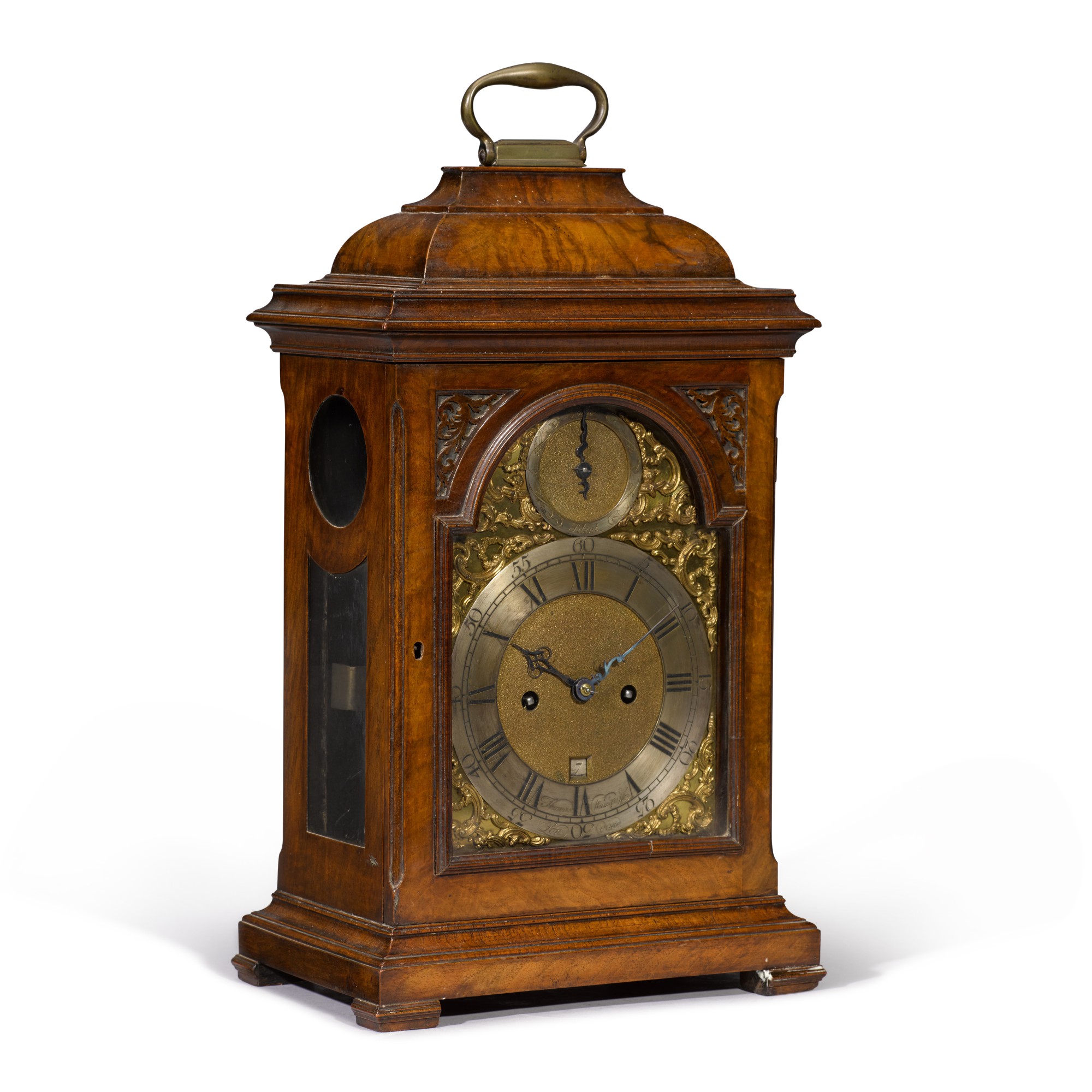 A George III walnut table clock, Thomas Wagstaffe, London, circa 1770 ...