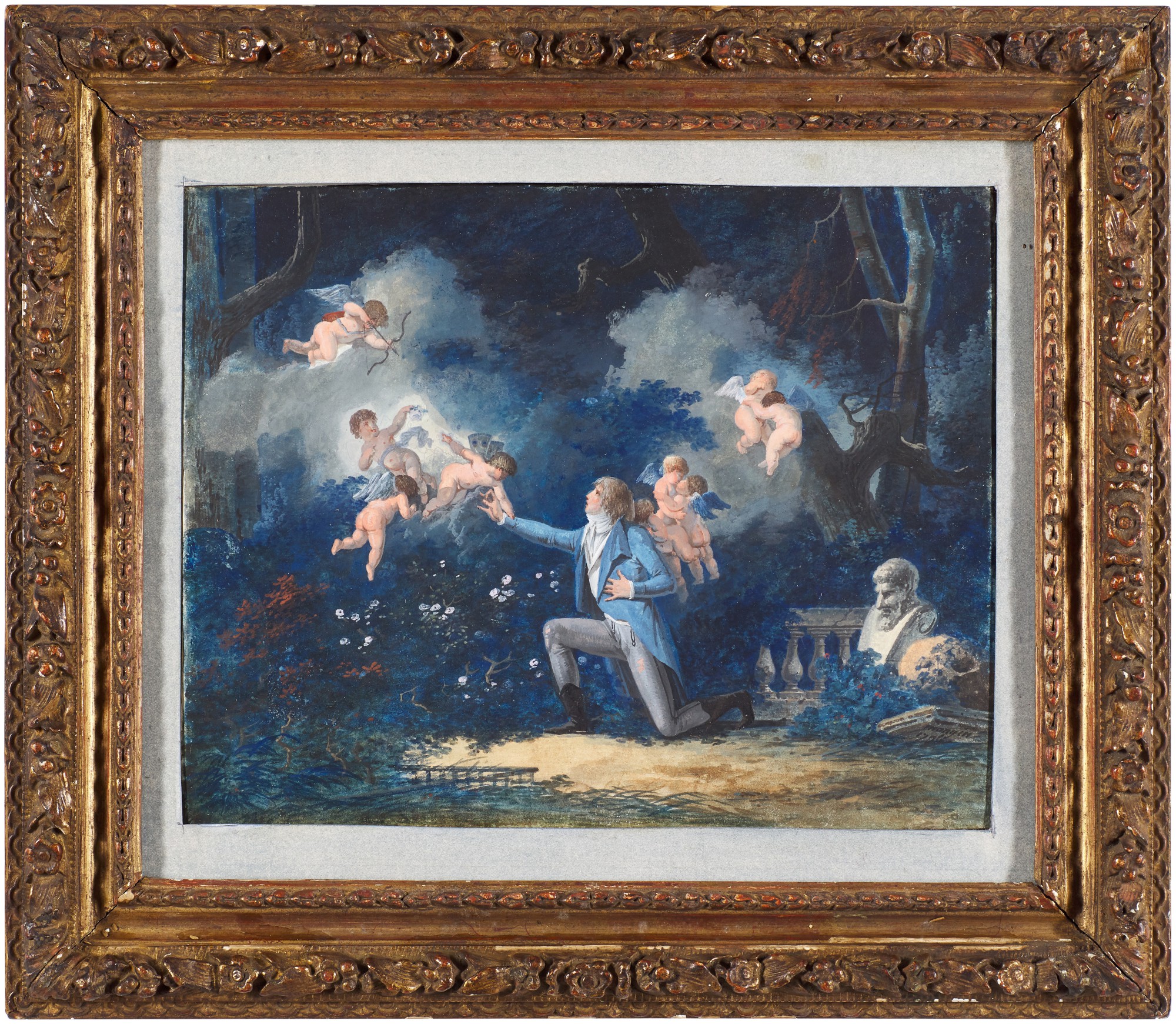 A kneeling youth with Cupid and Amorini | Old Master and British Works ...