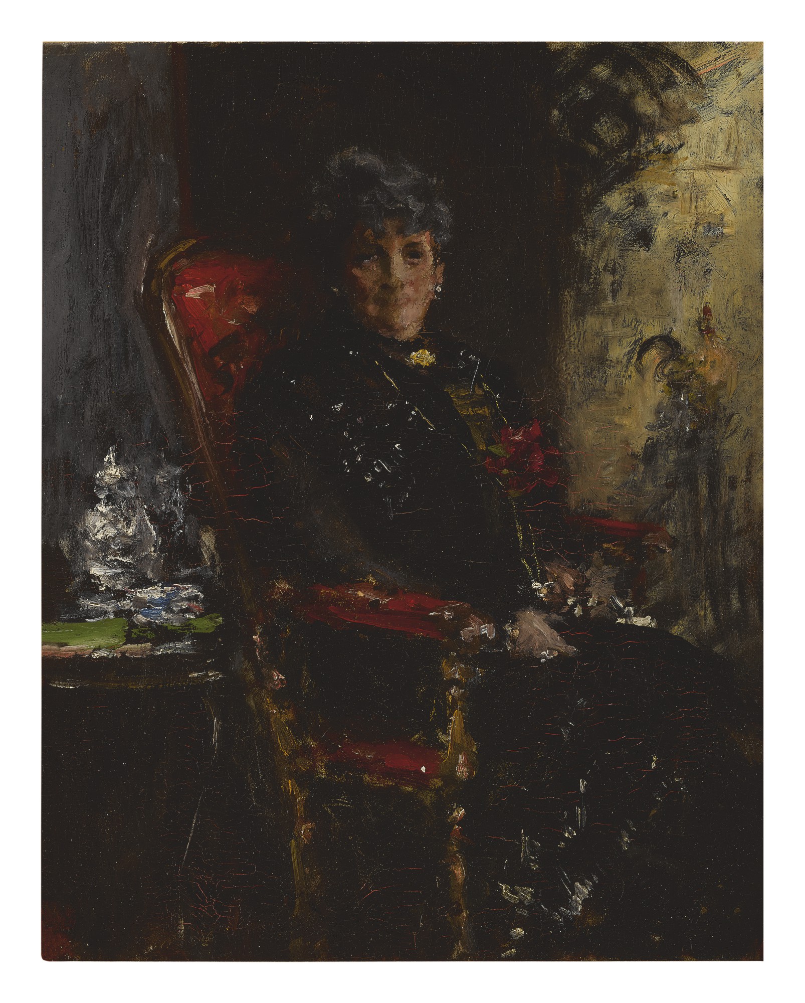 WILLIAM MERRITT CHASE | LADY AT THE WINDOW (PORTRAIT STUDY OF MME E. H ...
