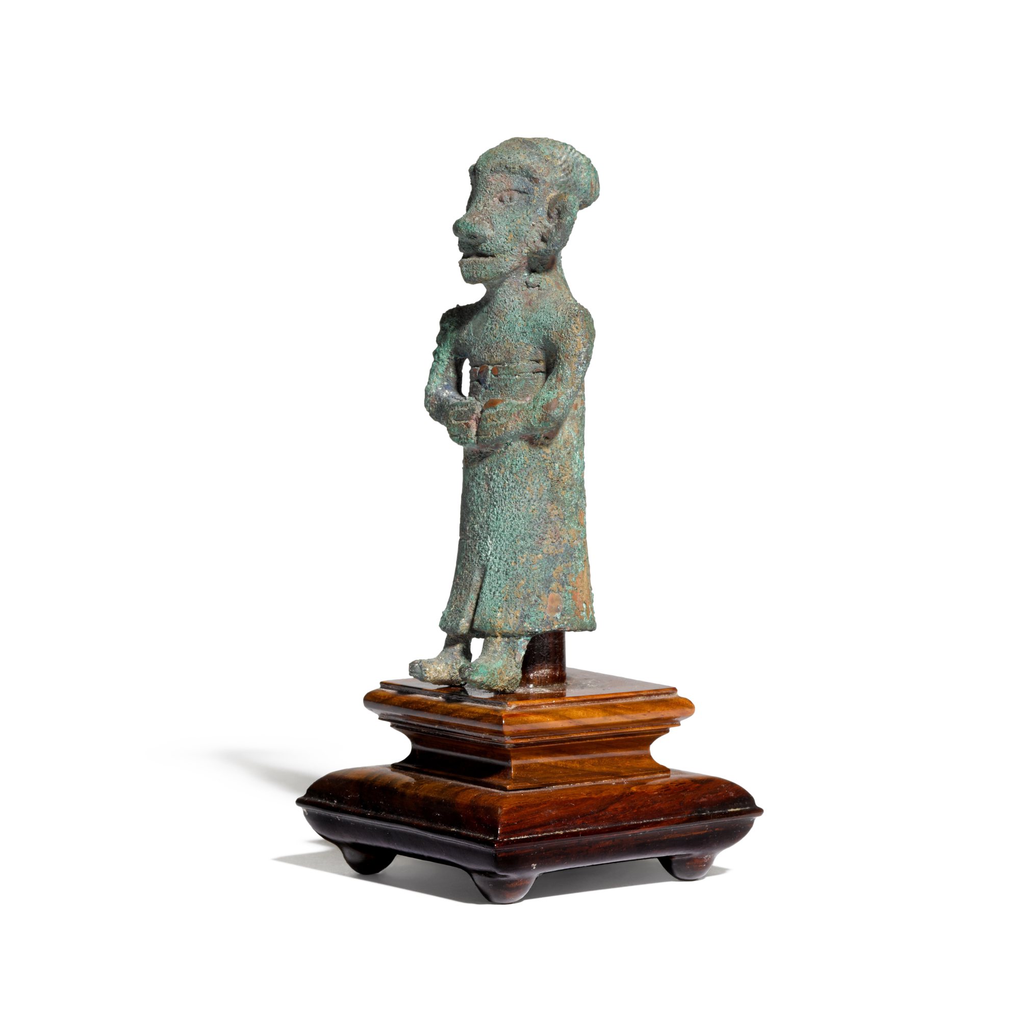 A possibly unique bronze figure of a standing man, Southwest China ...