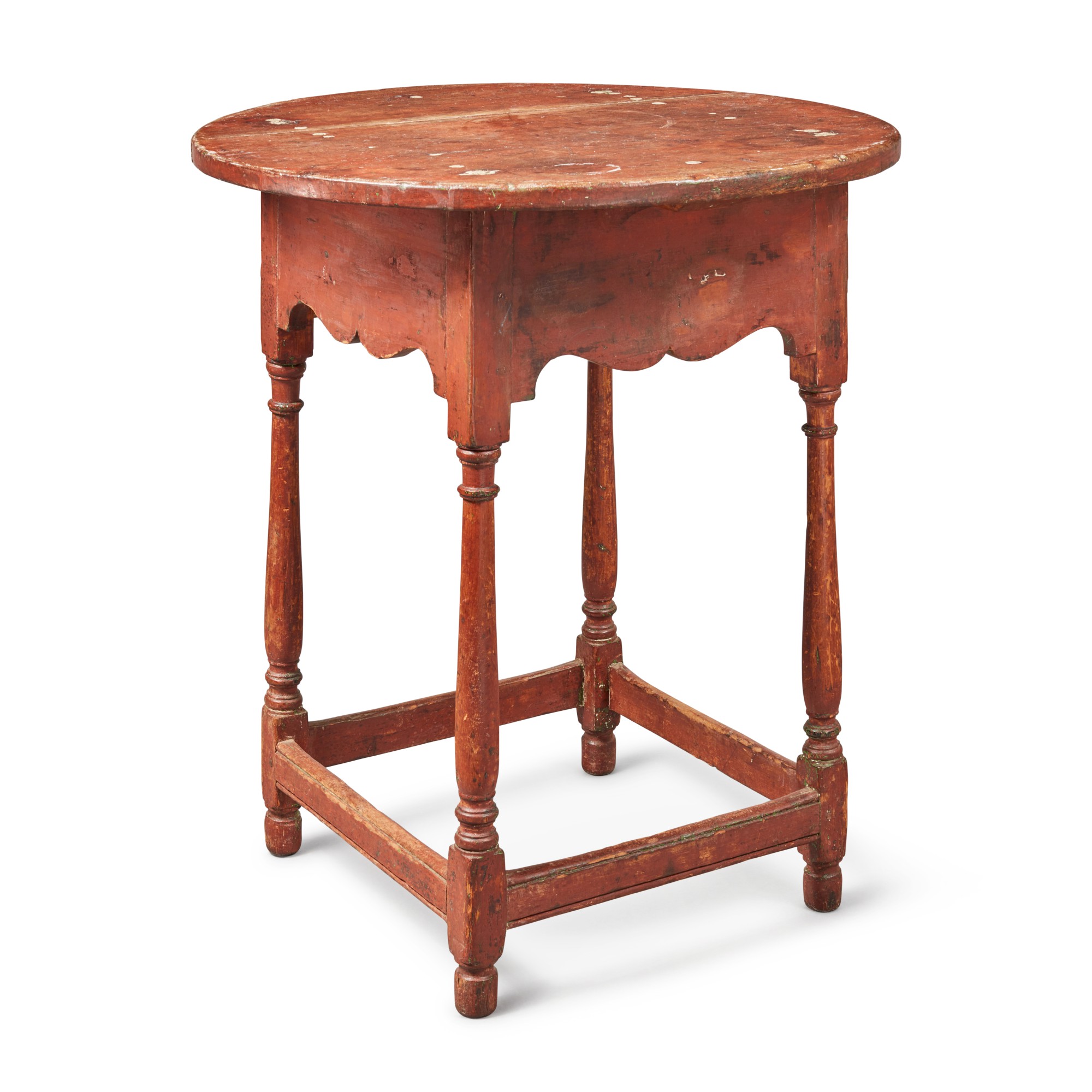 William and Mary Red Painted Poplar Table, Pennsylvania, Circa 1760 ...