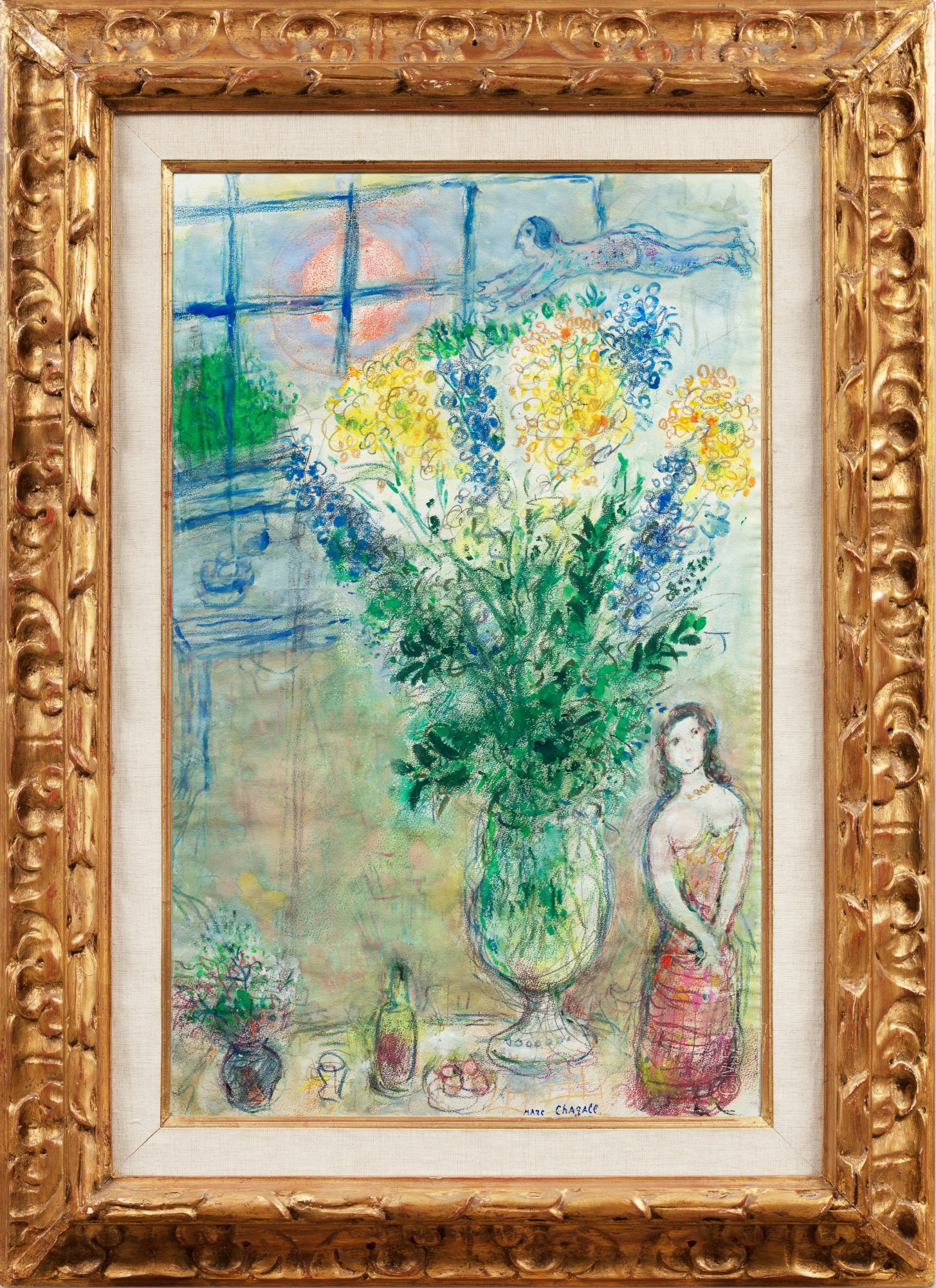 MARC CHAGALL | BOUQUET DANS UN INTÉRIEUR | Impressionist & Modern Art ...