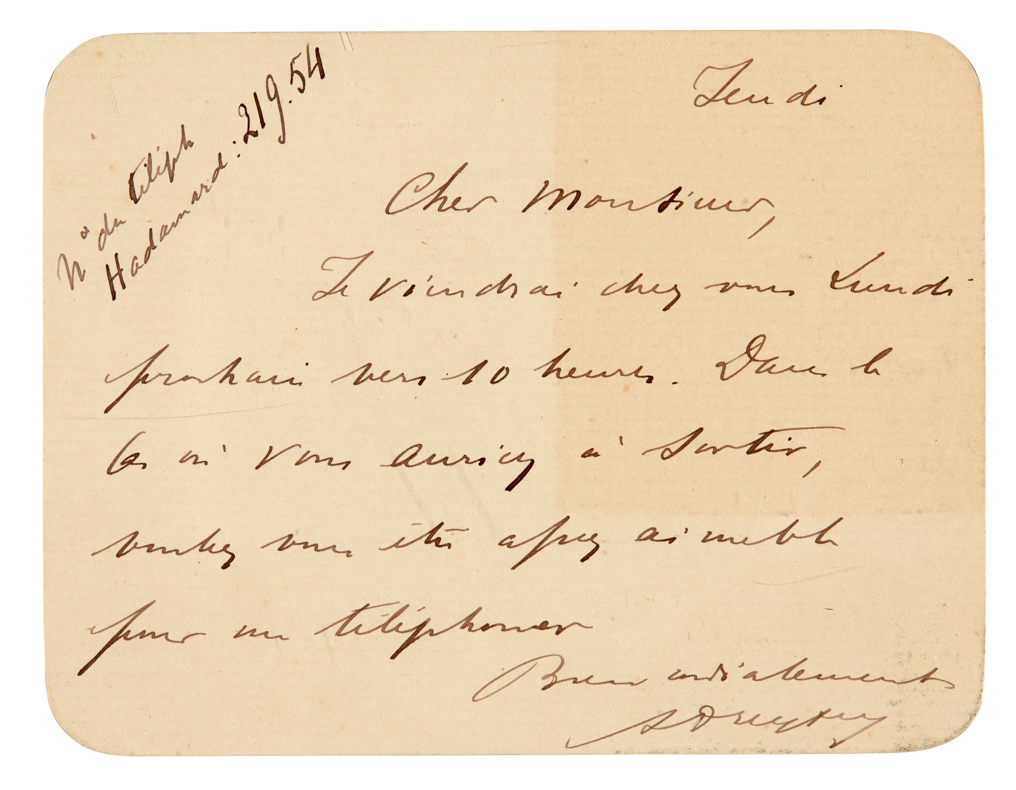 DREYFUS | autograph letters by Alfred and Mathieu Dreyfus, Colonel ...
