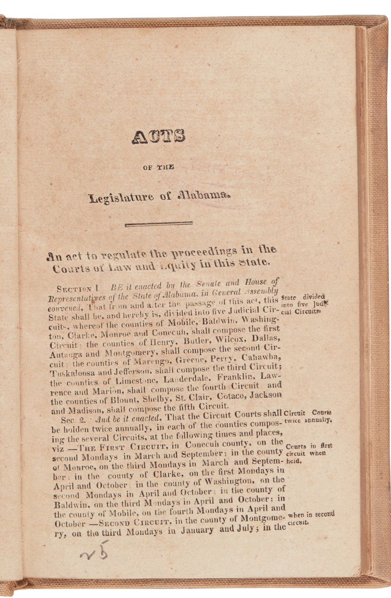 Alabama | The scarce first printing of the Alabama Constitution ...