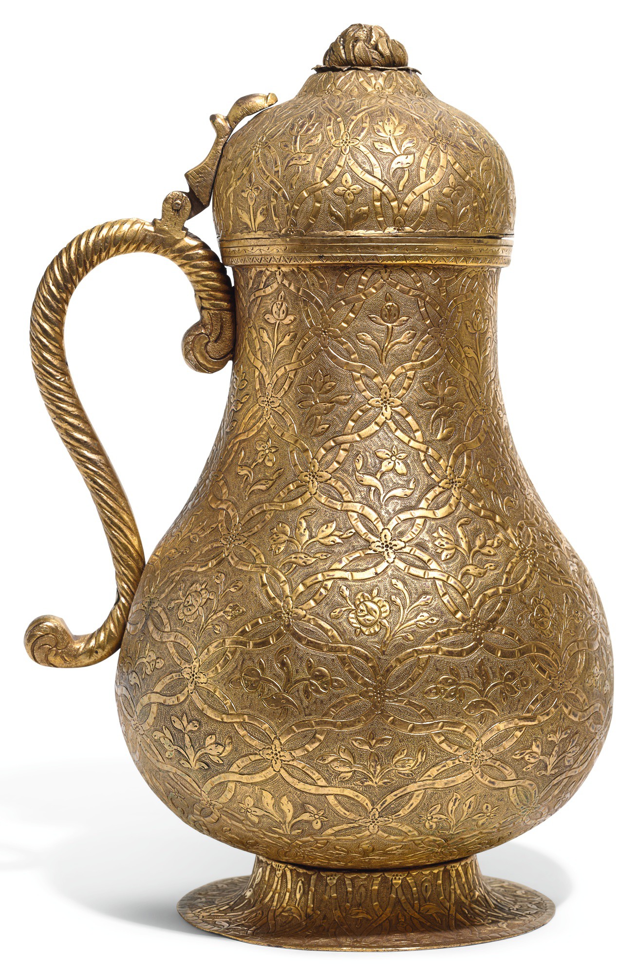 A RARE OTTOMAN GILT-COPPER (TOMBAK) BOZALIK (BOZA EWER), TURKEY, 18TH ...