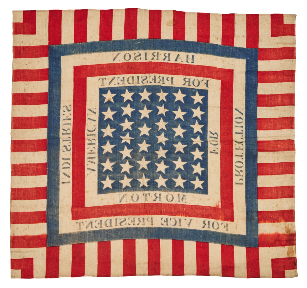 'Harrison for President' American Flag Campaign Handkerchief, Circa ...
