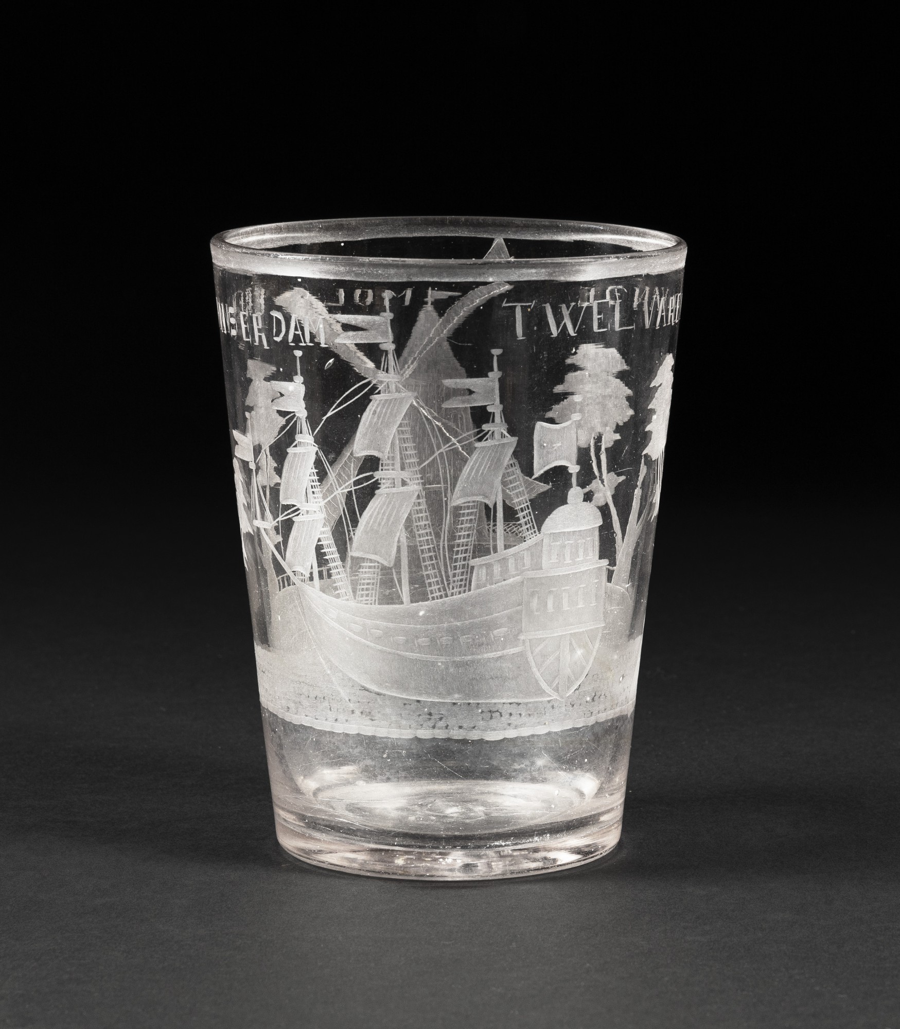 A Dutch engraved glass beaker, 19th century | Gobelet en verre gravé ...