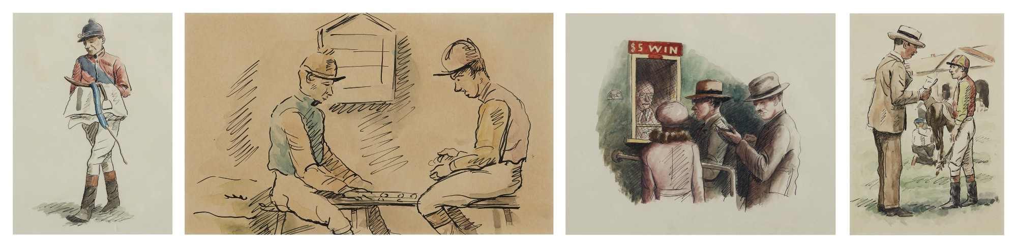 LEE TOWNSEND | $5 WIN WINDOW; JOCKEY WITH SADDLE; TRAINER'S ORDERS; IN ...