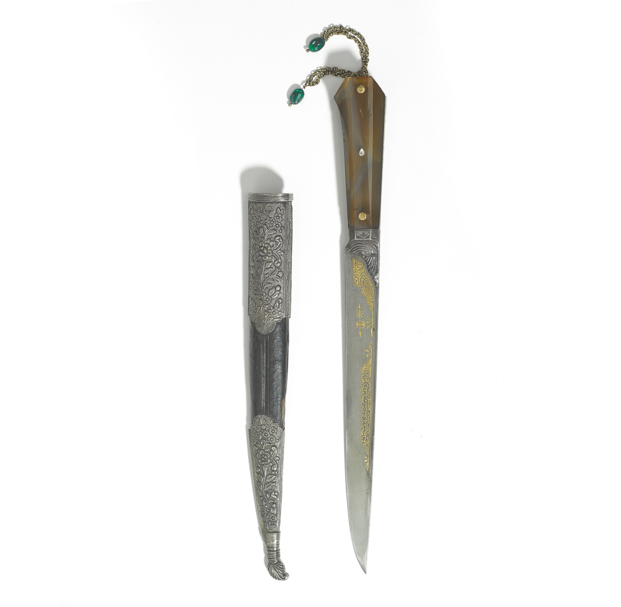 An Ottoman agate-hilted dagger with scabbard, Turkey, late 18th/19th ...