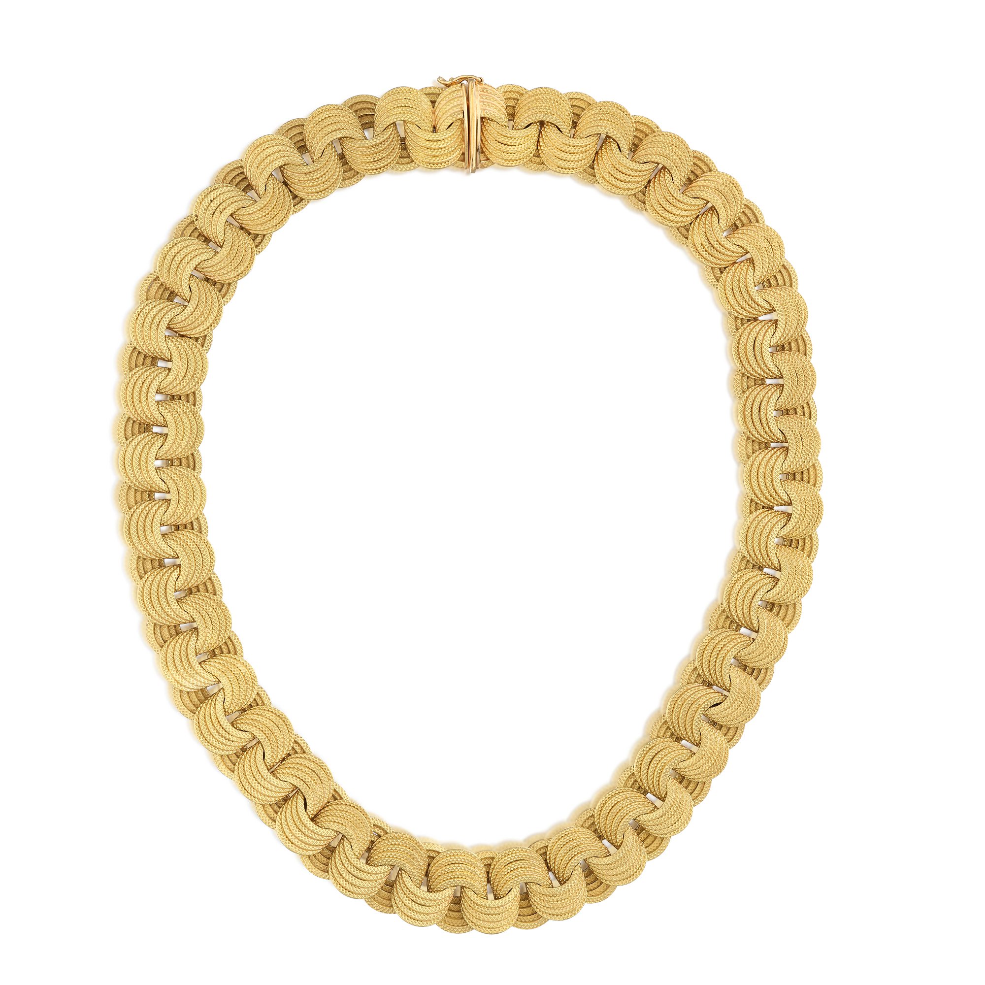 Gold Textured Link Necklace Available For Immediate Sale At Sotheby’s