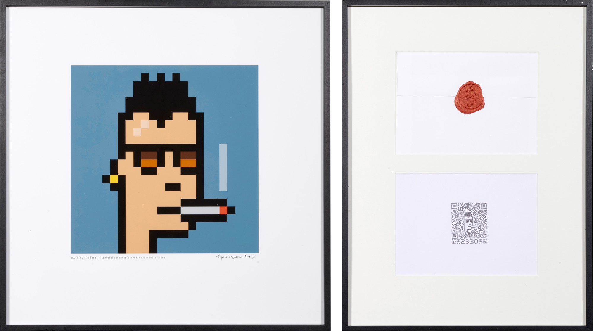 CryptoPunk #2830 | Sealed Cryptopunks: Five Punks on Paper | 2021 ...