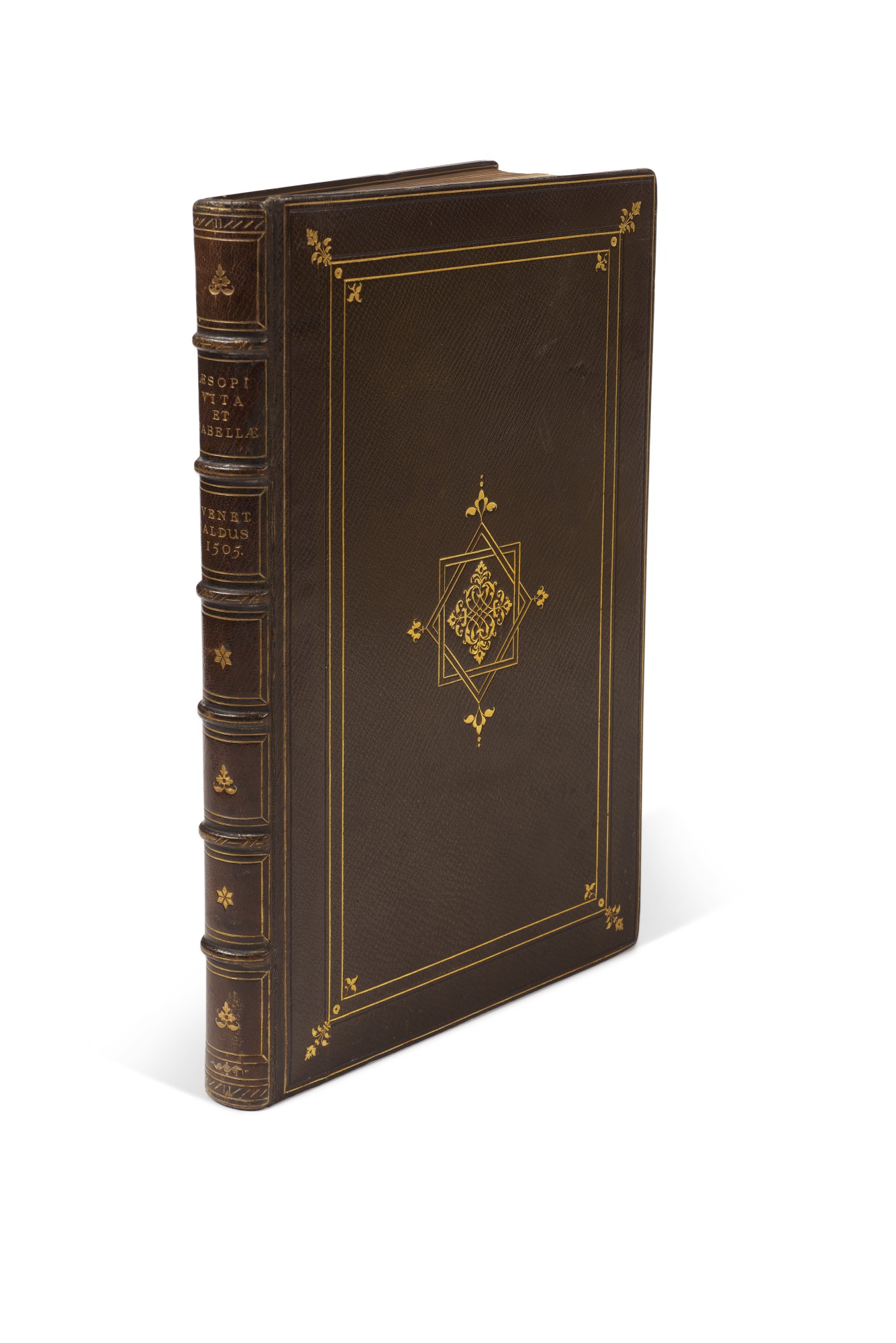 Aesopus, Venice, Aldus, 1505, nineteenth-century brown morocco by ...