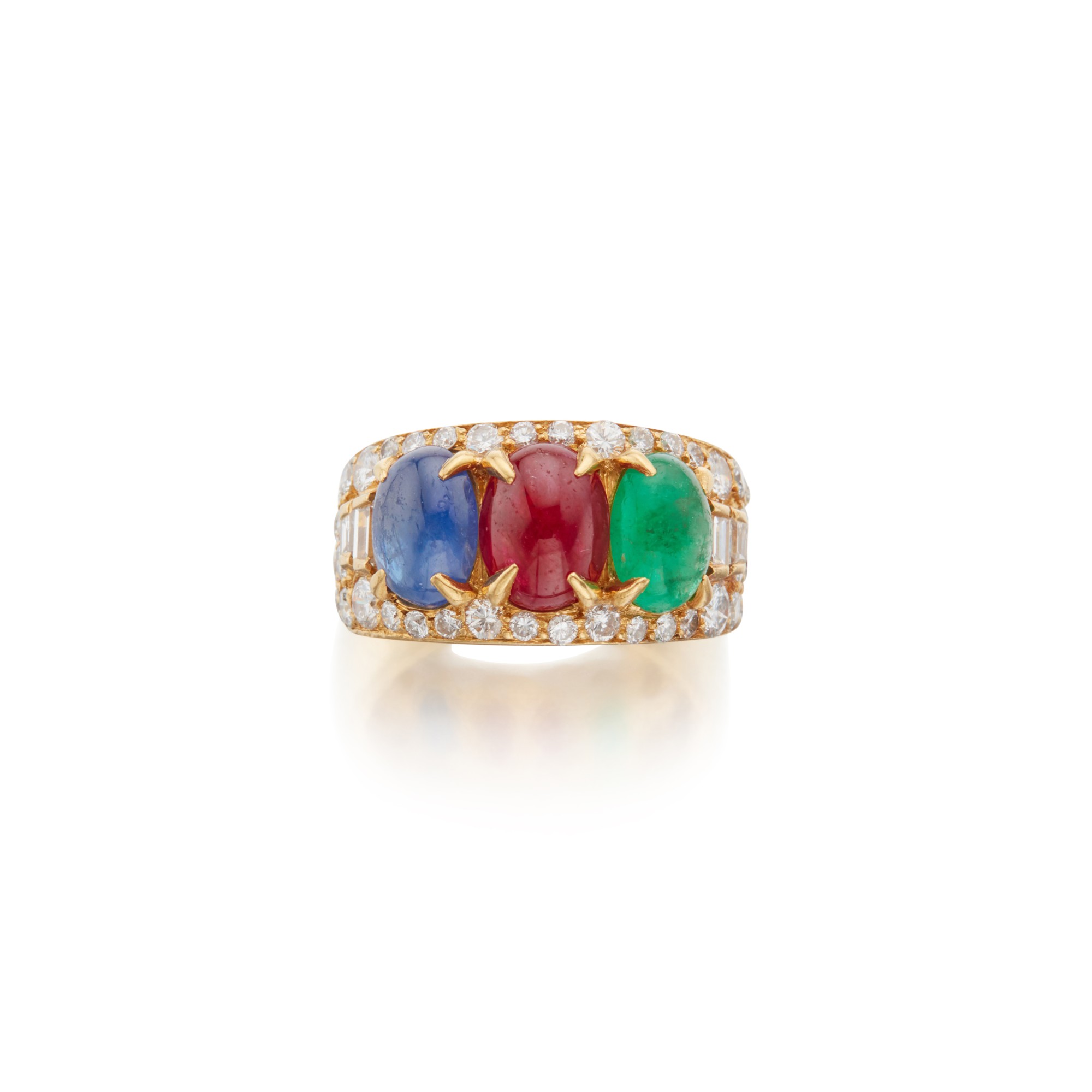 Sapphire, Ruby, Emerald and Diamond Ring | August Fine Jewels | 2021 ...