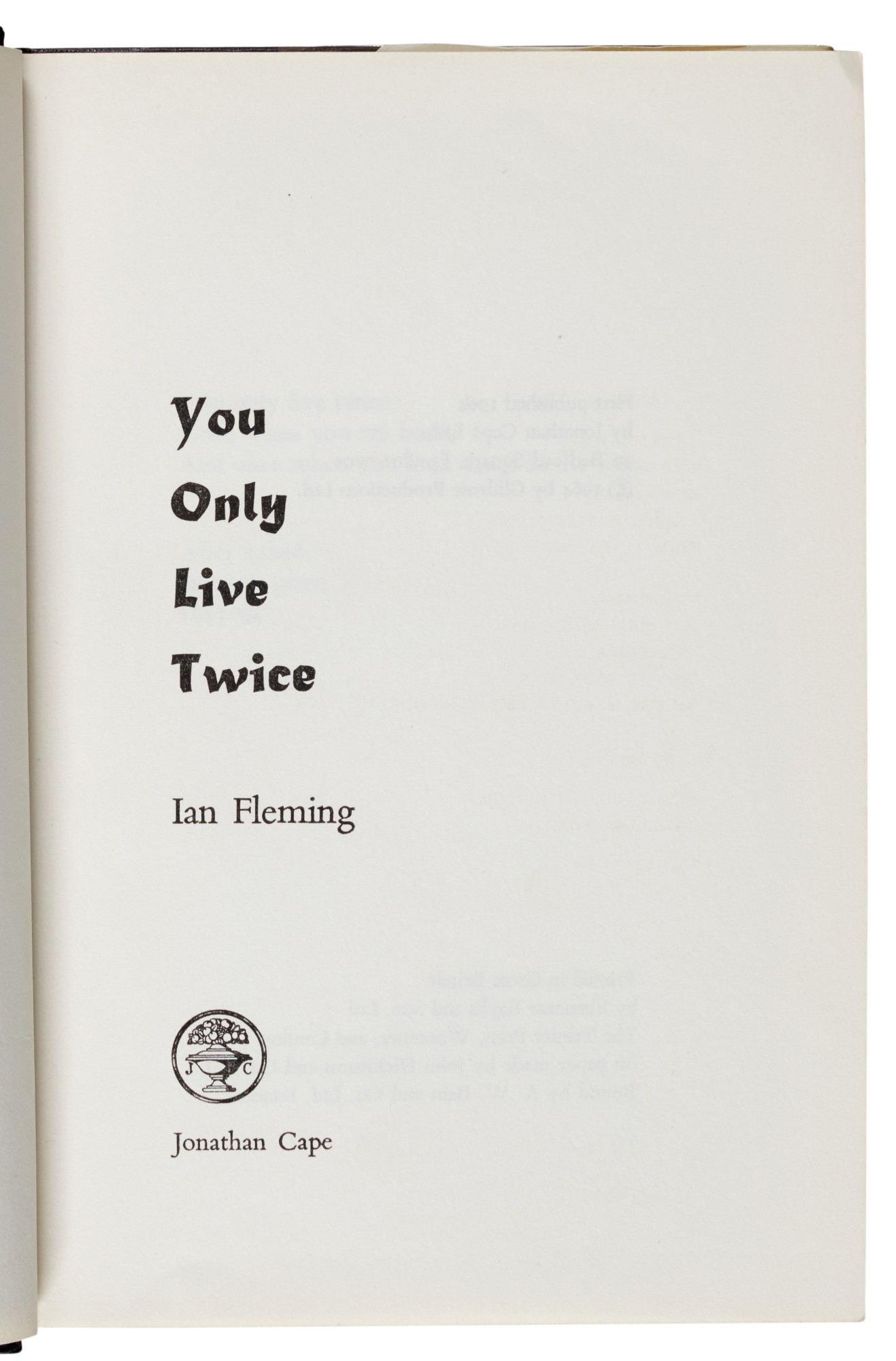 Ian Fleming | You Only Live Twice, 1964, first edition, presentation ...