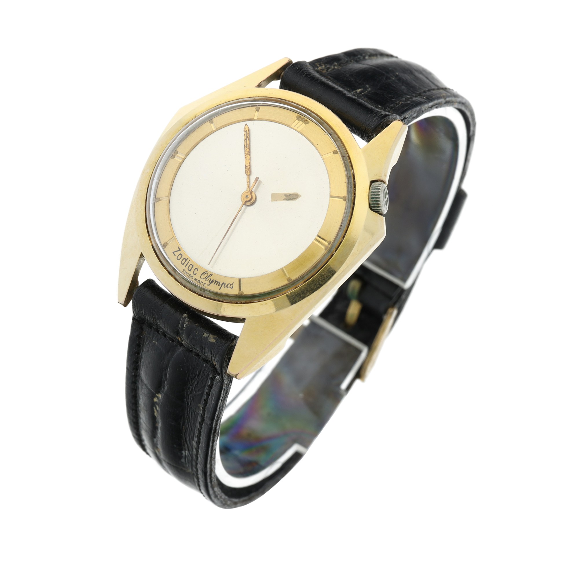 Olympos A gold plated and stainless steel automatic wristwatch with ...
