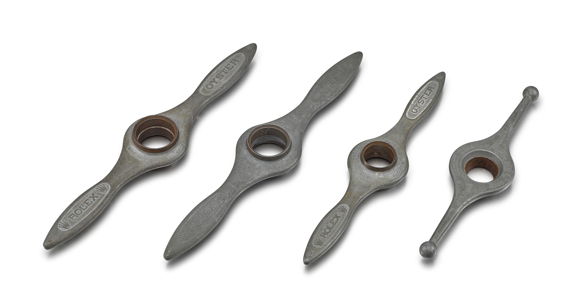 ROLEX | A SET OF FOUR HAND WRENCHES FOR OYSTER CASES, CIRCA 1940 ...