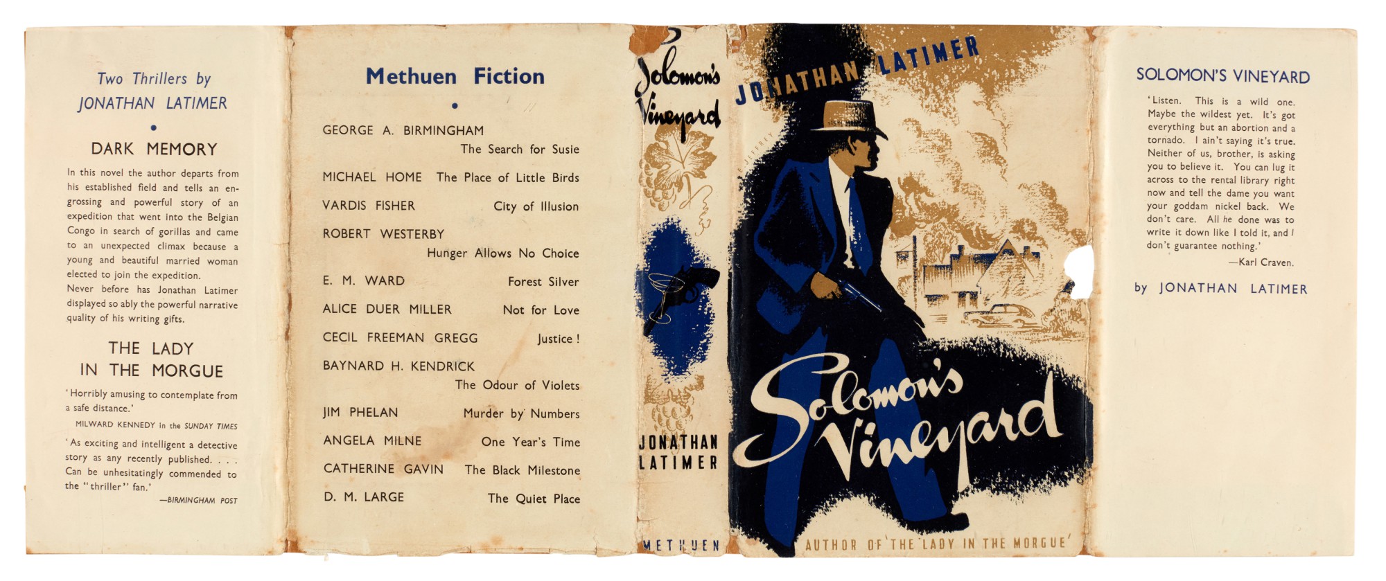 Jonathan Latimer | Solomon's Vineyard, 1941 | Detective Fiction ...