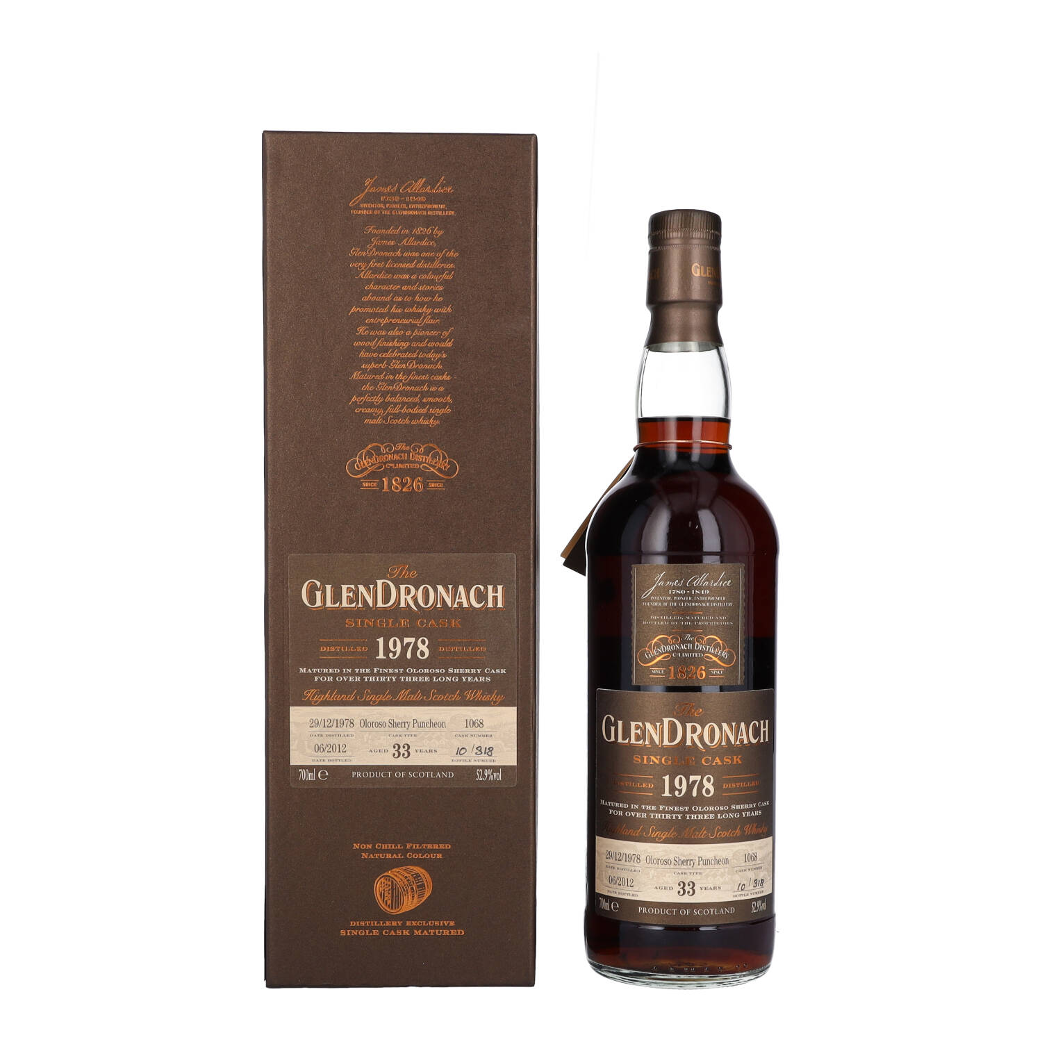 The Glendronach Single Cask 33 Year Old 52.9 abv 1978 (1 BT70) | Whisky ...