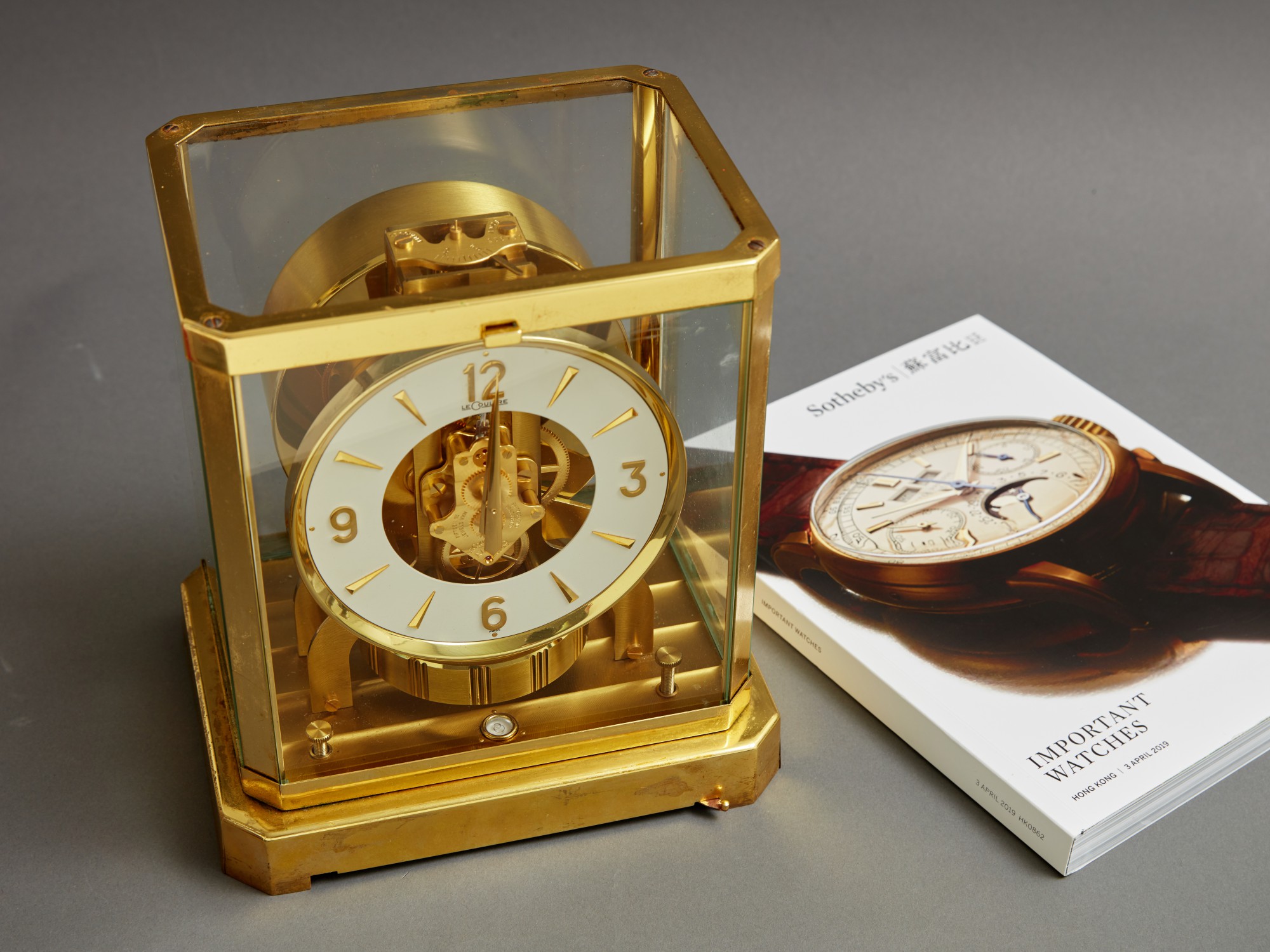LECOULTRE | A GILT BRASS ATMOS CLOCK, CIRCA 1975 | Watches Online ...