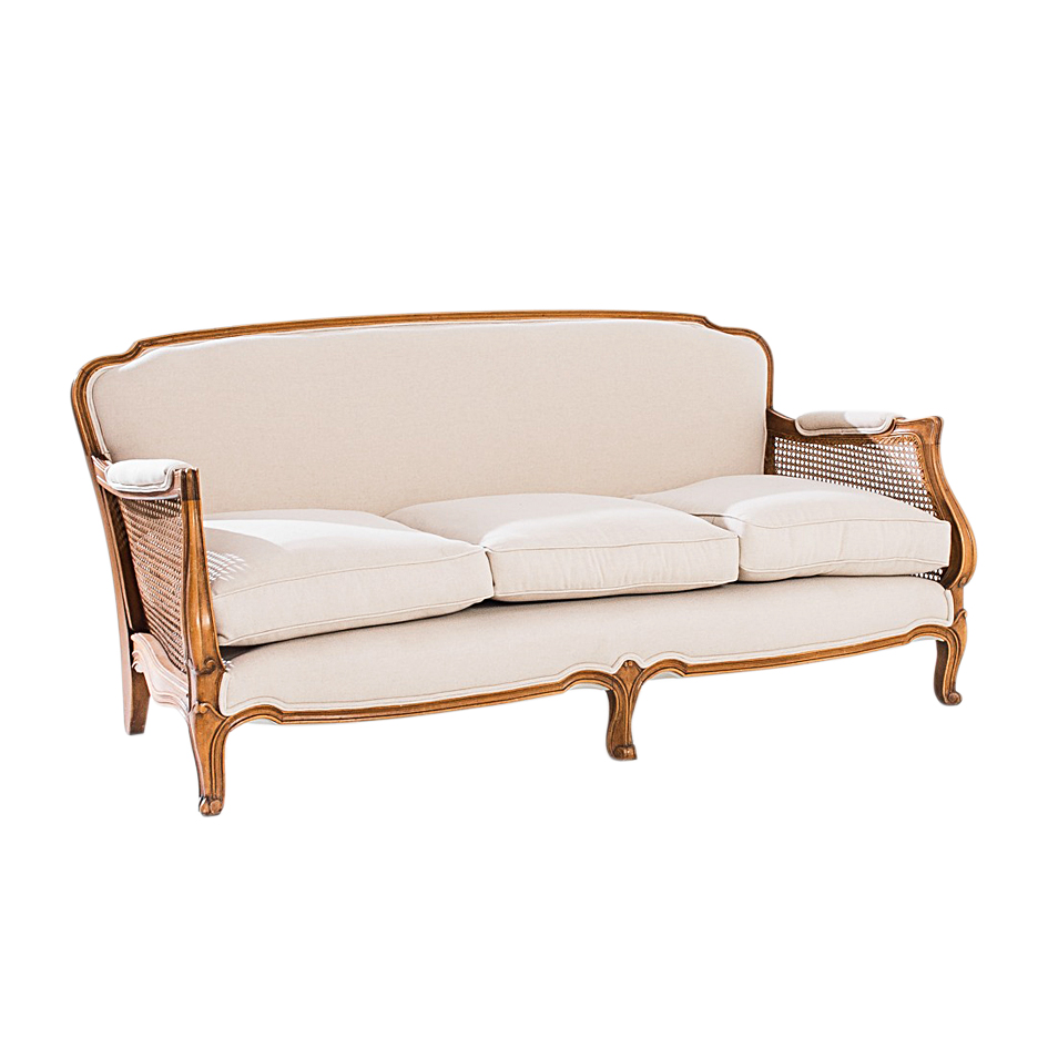 Vintage French Provincial Style Caned Sofa Available For Immediate Sale ...