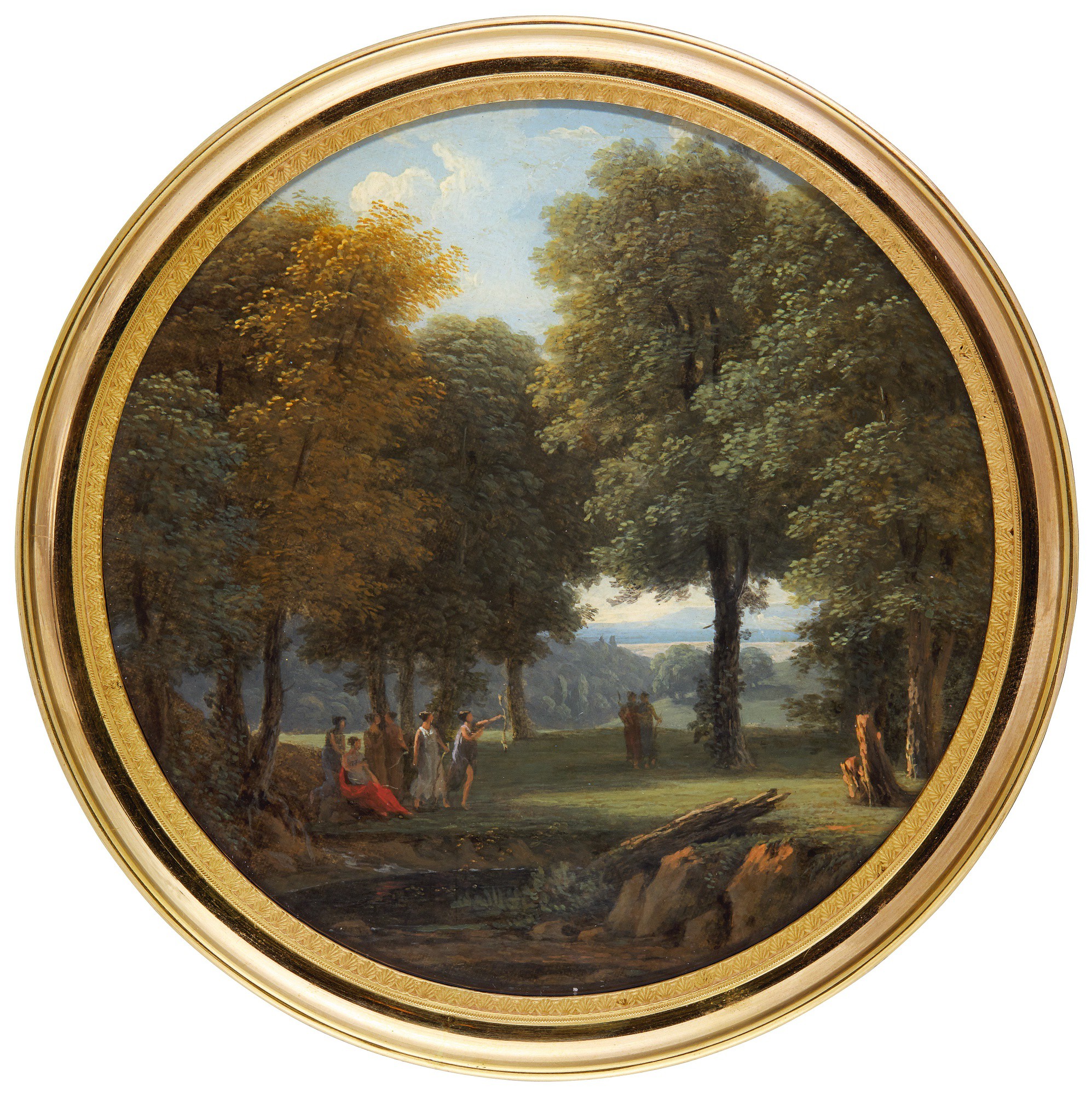 GIOVANNI MIGLIARI | CLASSICAL LANDSCAPE WITH DIANA AND HER ENTOURAGE ...