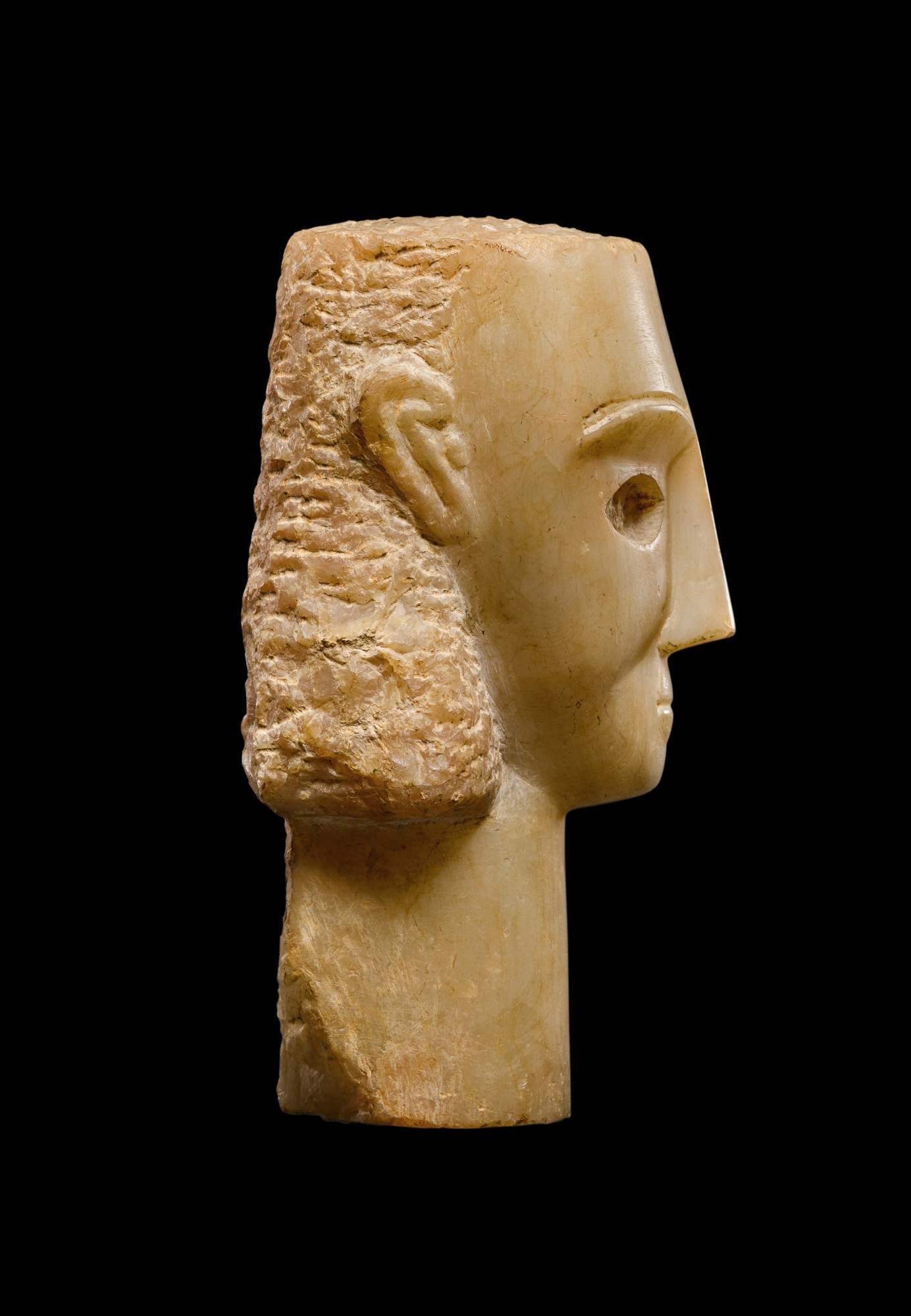 A South Arabian Alabaster Head of a Woman, Qataban, 3rd Century B.C ...
