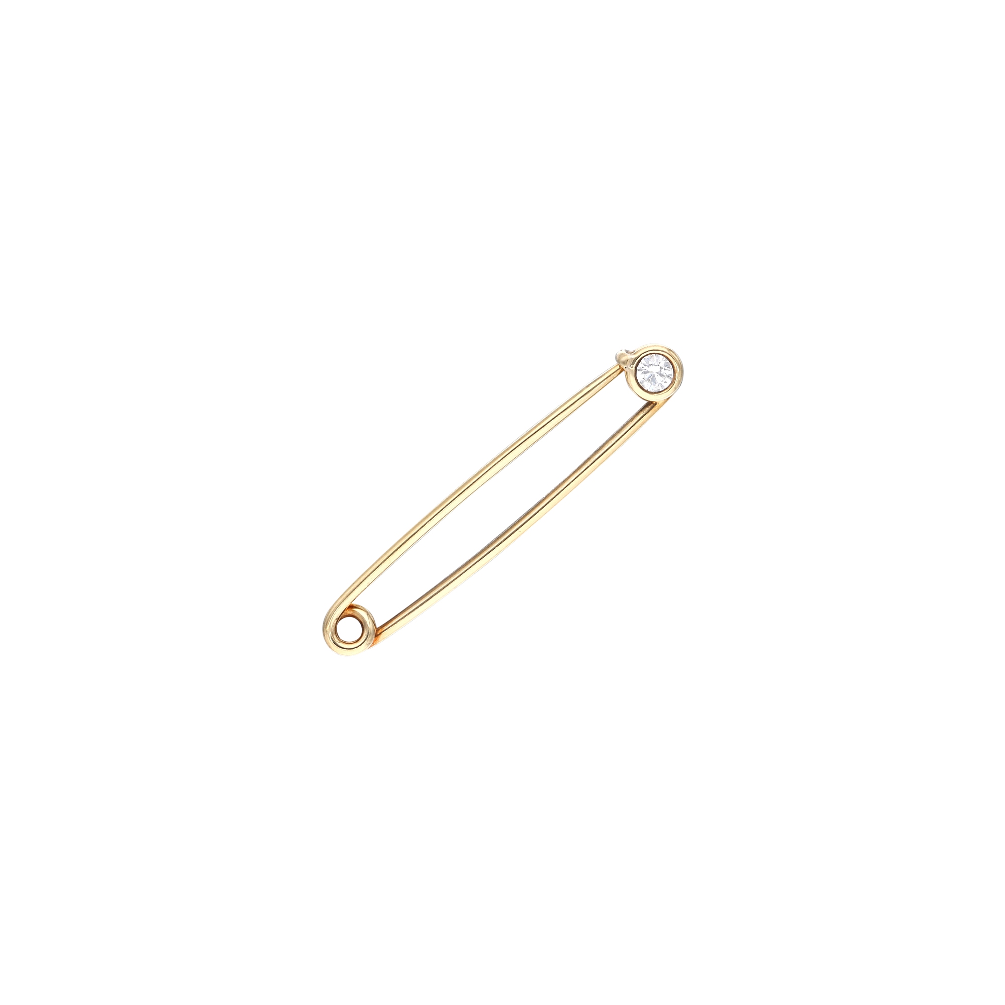 Cartier Vintage Gold And Round Diamond Pin Available For Immediate Sale ...