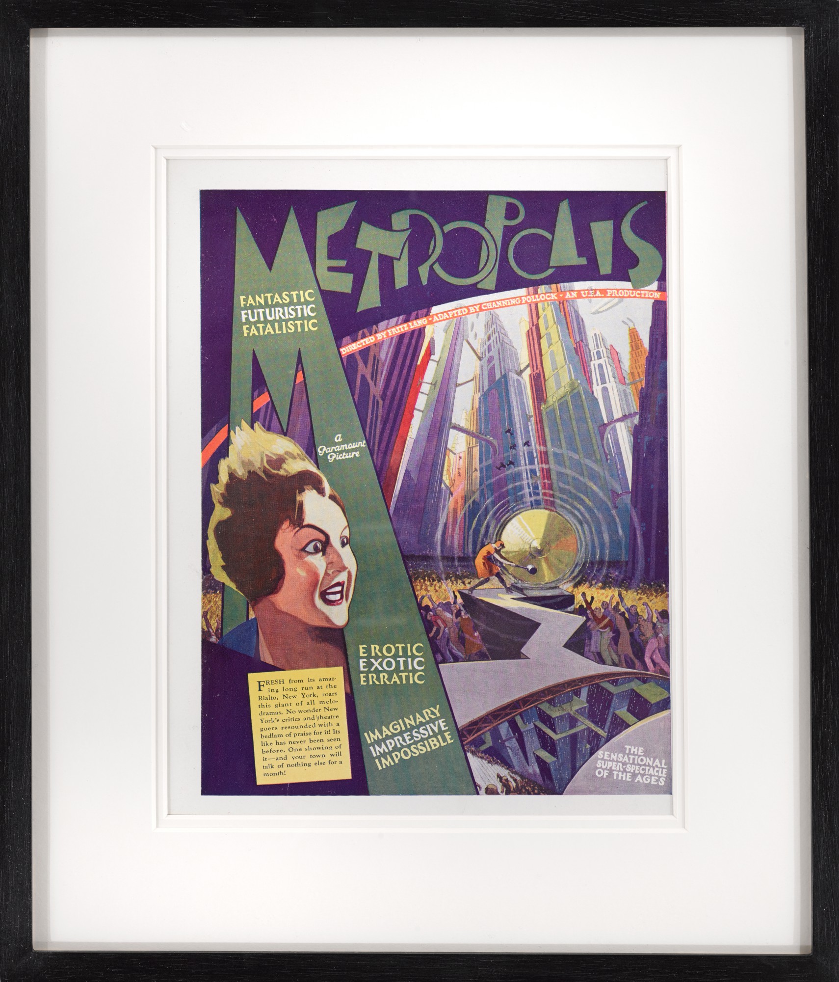 METROPOLIS (1927) TRADE ADVERTISEMENT, US | Original Film Posters ...