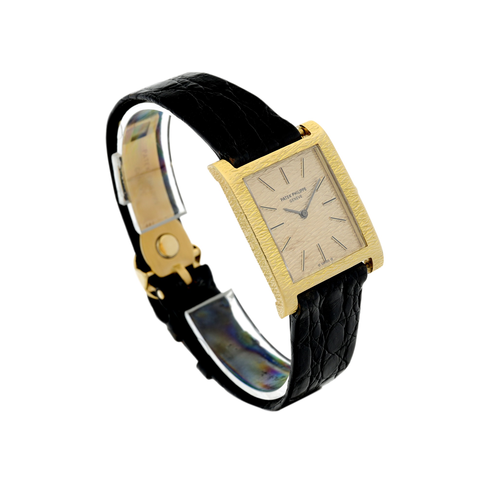 PATEK PHILIPPE | REFERENCE 3553 A YELLOW GOLD RECTANGULAR WRISTWATCH ...