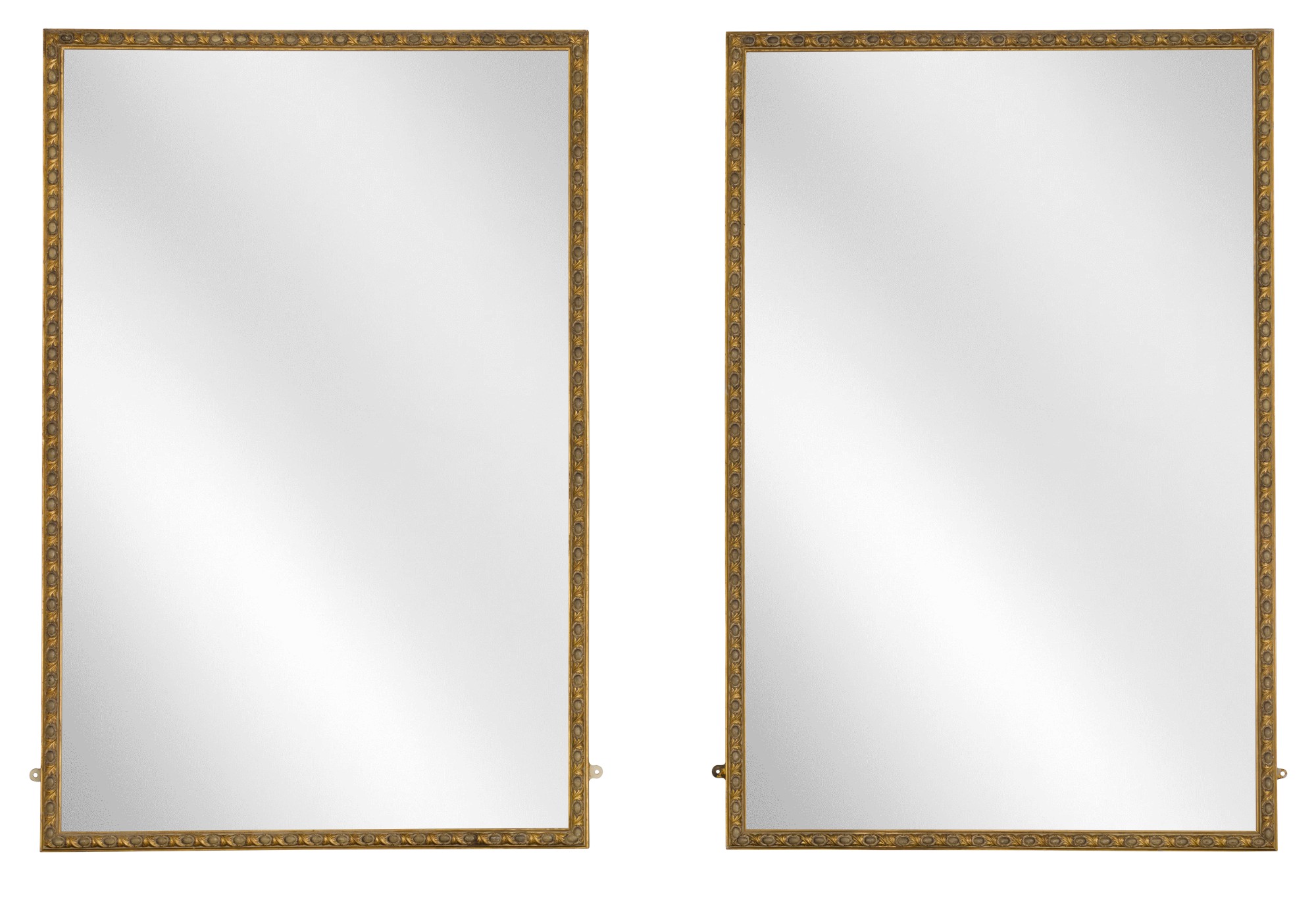 A PAIR OF VICTORIAN PARCEL-GILT AND CREAM PAINTED 'BALLROOM' MIRRORS ...