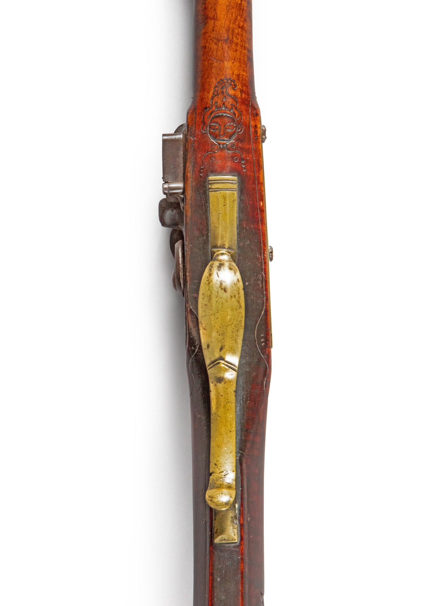 Extremely Rare and Fine Carved and Figured Maple, Engraved Brass and ...