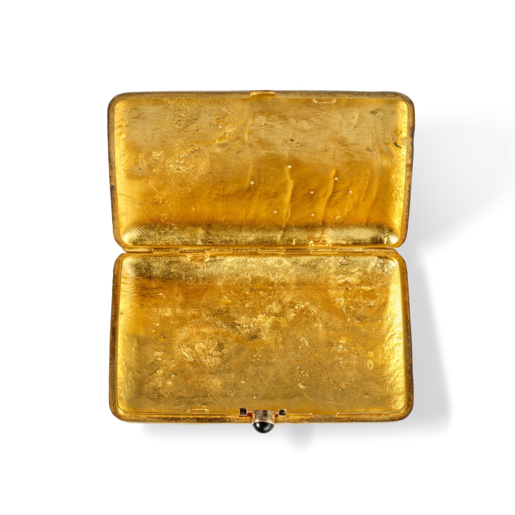 A jewelled samorodok gold cigarette case, Andrei Bragin, St Petersburg ...