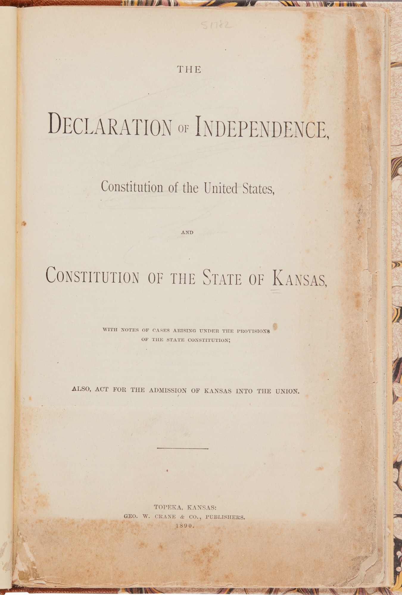 Kansas | A nineteenth-century printing of the Kansas Constitution ...