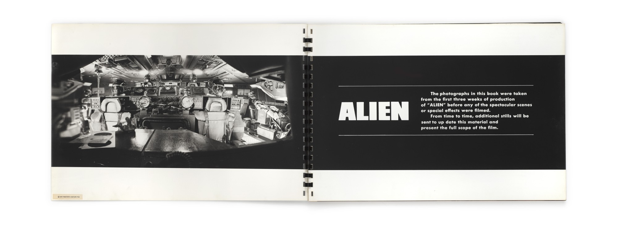 Alien (1979), pre-production spiral-bound photographs (1978), British ...