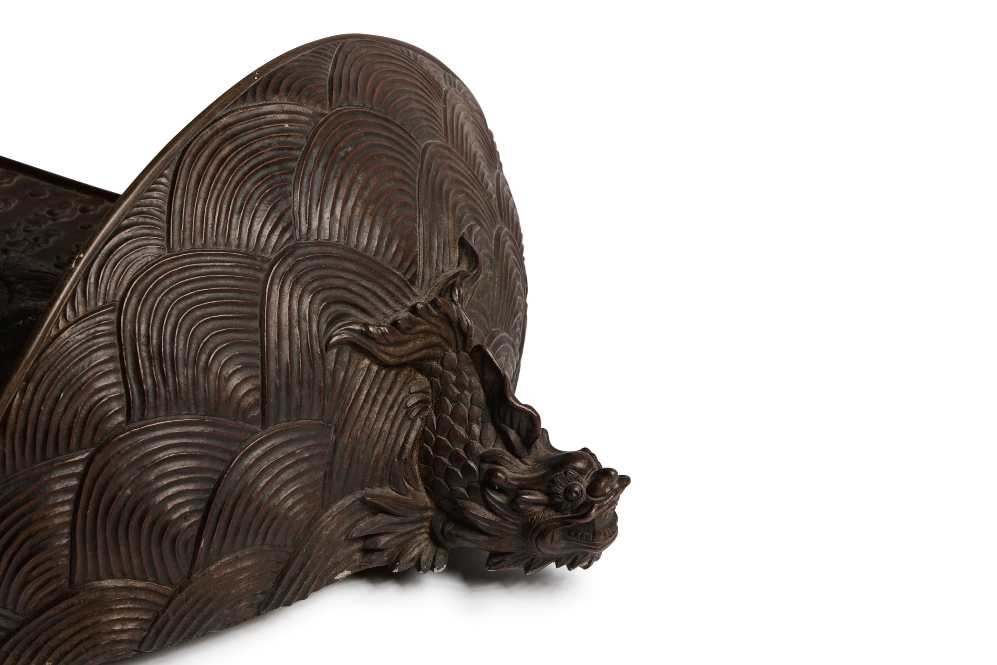 A large and rare bronze 'dragon' wall fountain, Qing dynasty | 清 ...