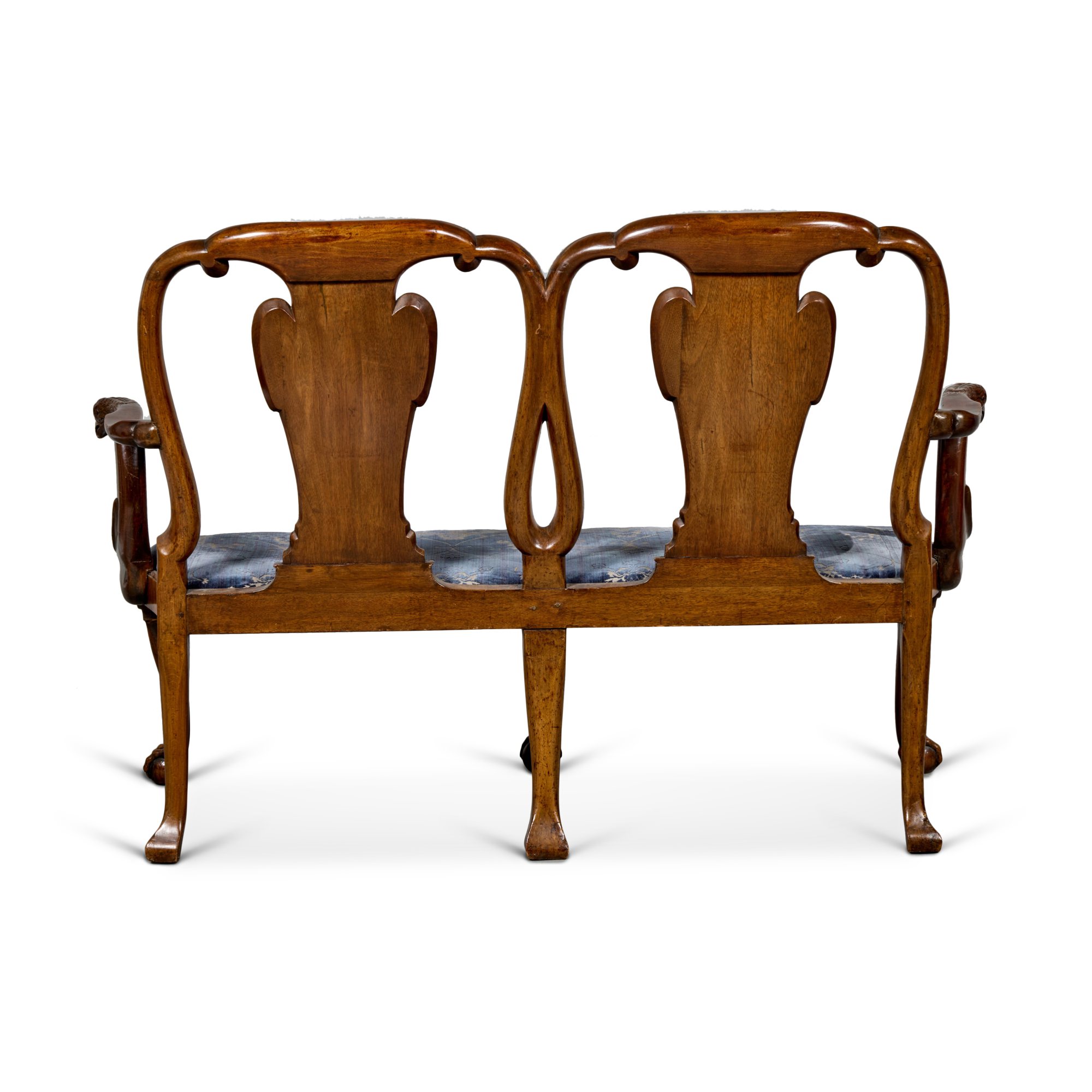 A George II Walnut Double-Chair-Back Settee, Attributed to Giles ...