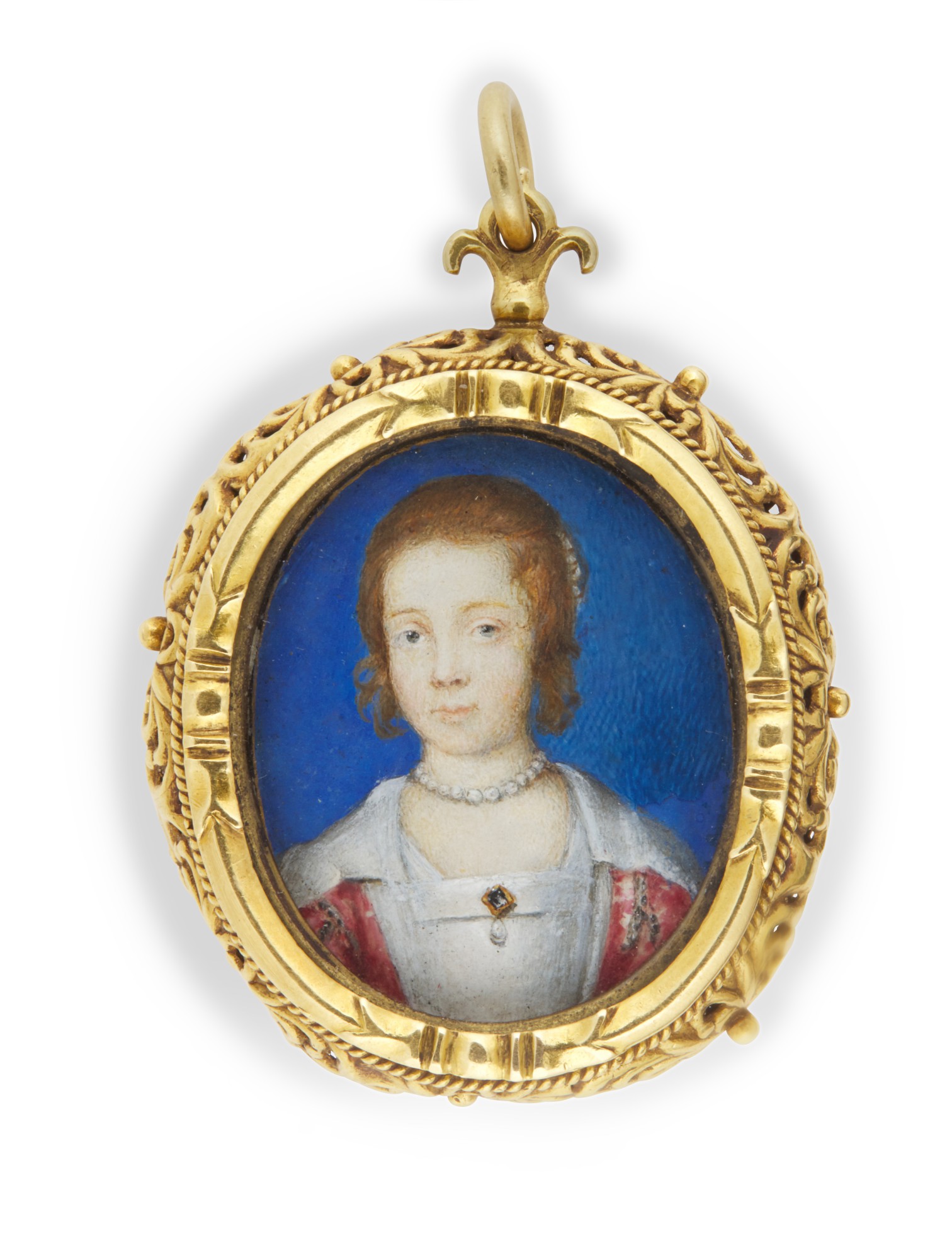 A pair of portraits of children: recto: a boy wearing a doublet, verso ...