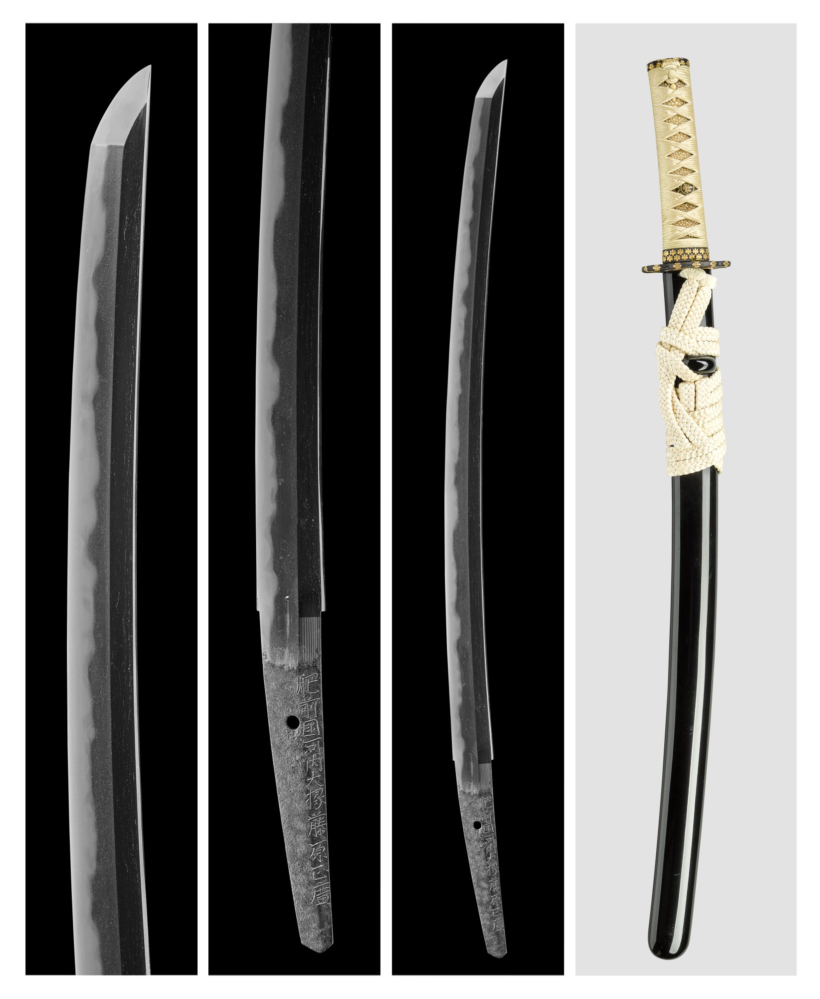A Hizen wakizashi | Signed Hizen no kuni Kawachi Daijo Fujiwara ...