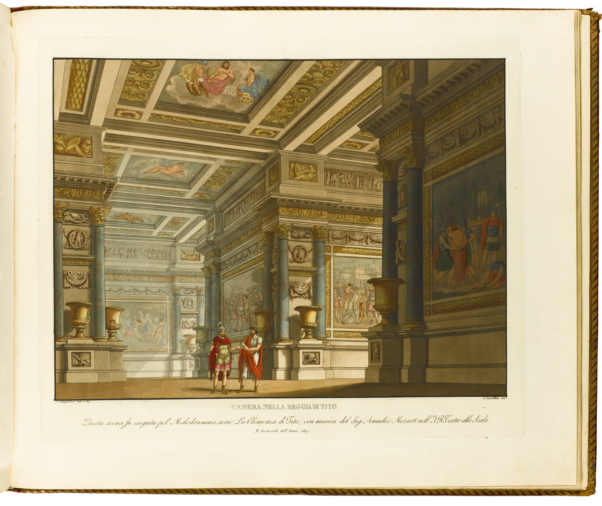 A. Sanquirico. Raccolta di varie decorazioni sceniche [La Scala set designs], contemporary ...