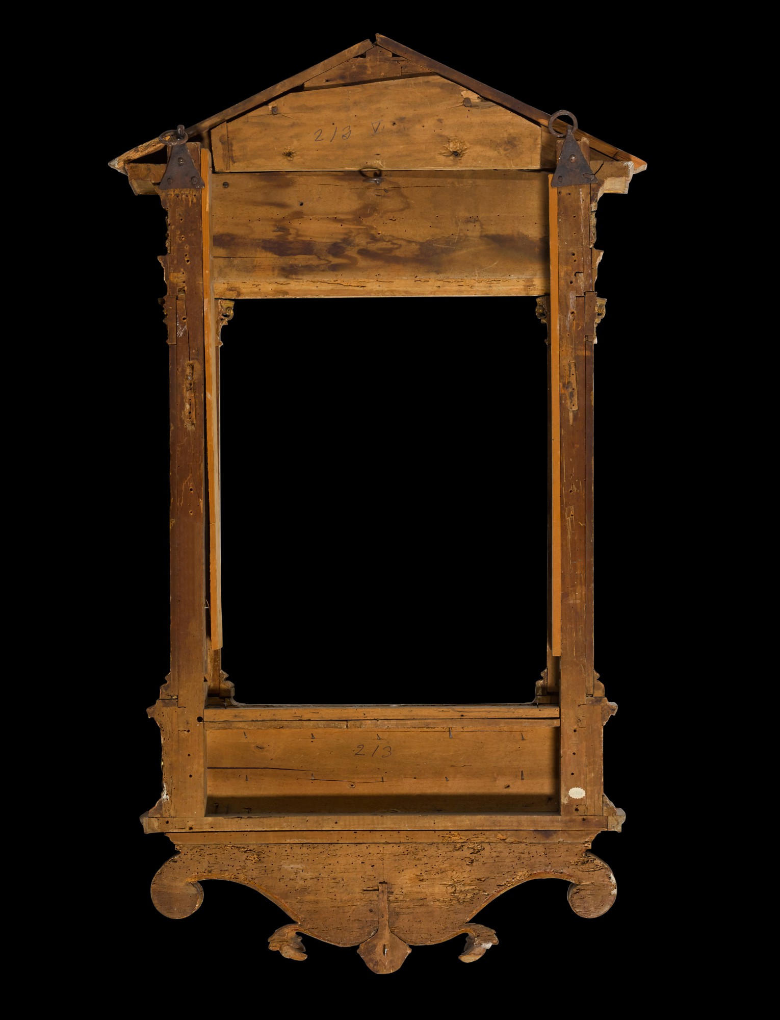 A North Italian Renaissance style painted and parcel gilt gesso and ...