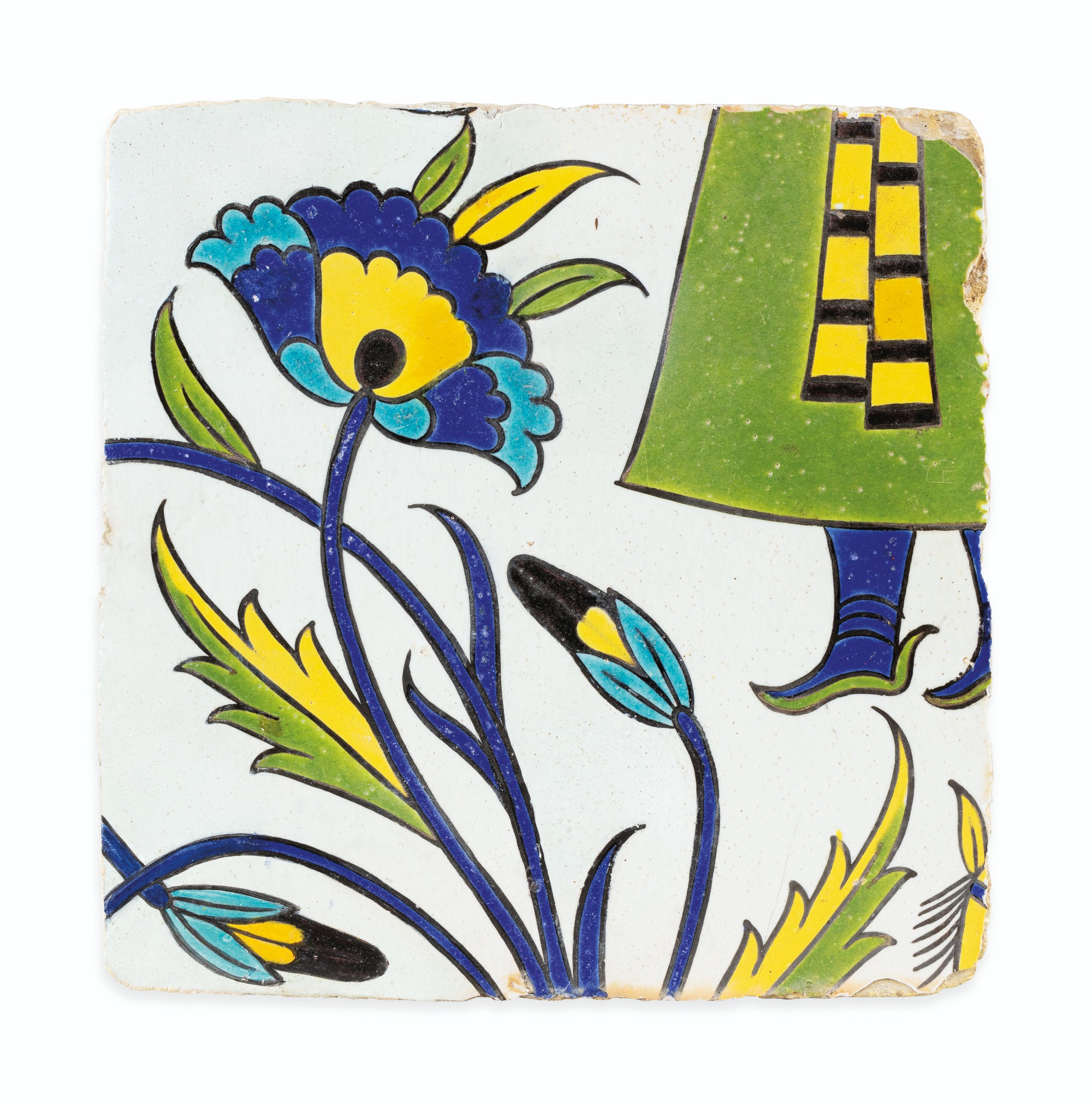 A Safavid Pottery Tile, Persia, 17th Century | Collection Pierre Le-Tan ...
